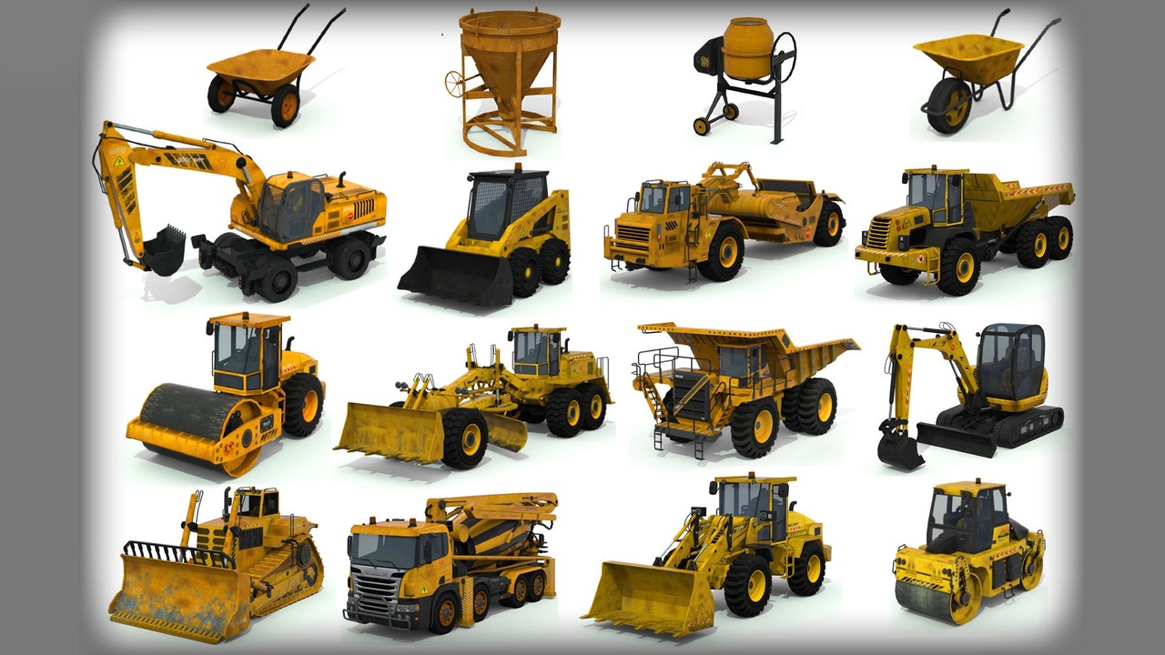 Construction Vehicles Pack - 3D model by Sidra (@Sidramax) [4d2938f] - Sketchfab