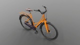 Realistic 3D Model of Orange Dutch City Electric Bicycle PBR Textured | Fab