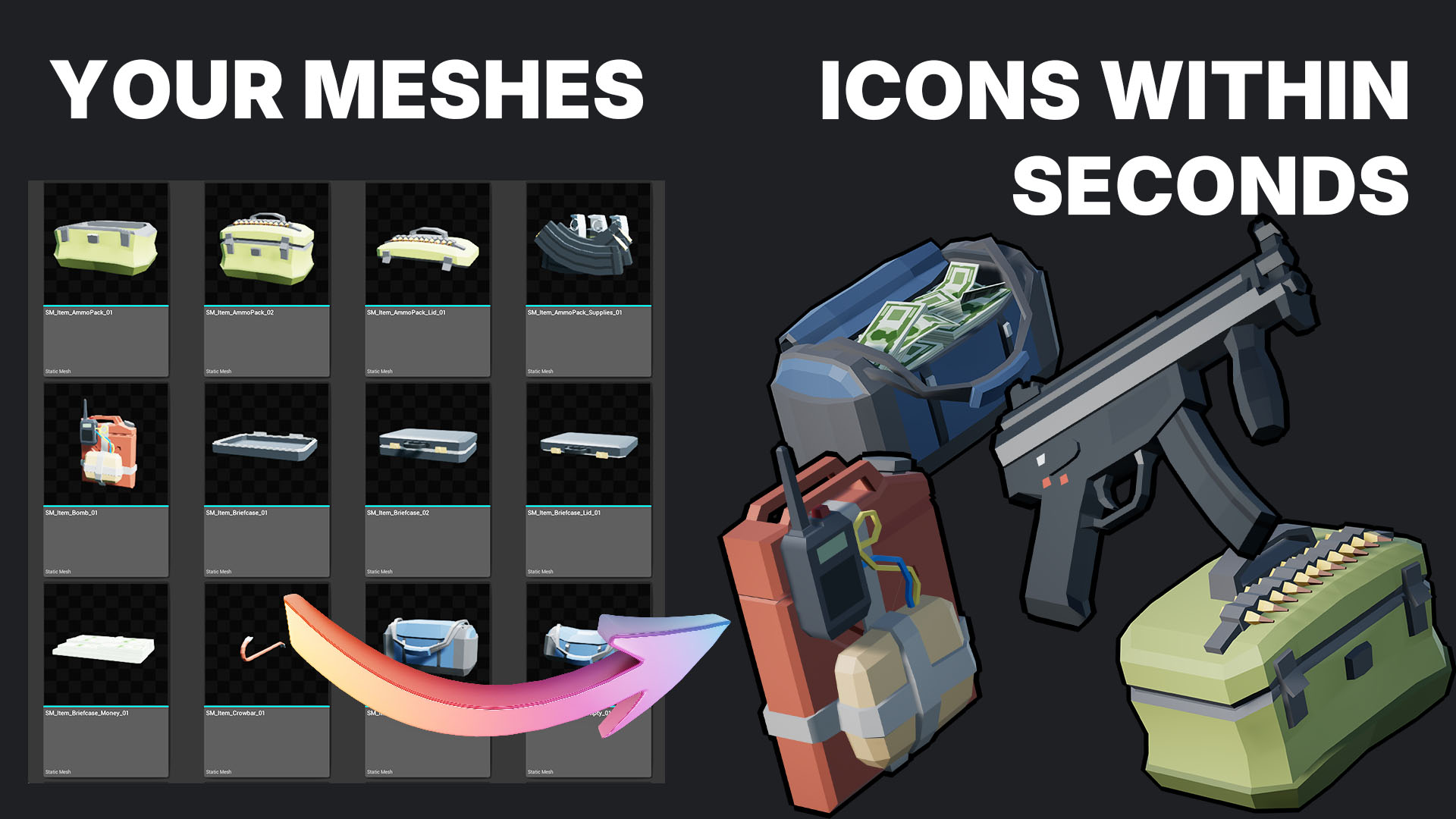 Bulk Icon Generator — Fast, Customizable Icon Export from Your Meshes | Fab