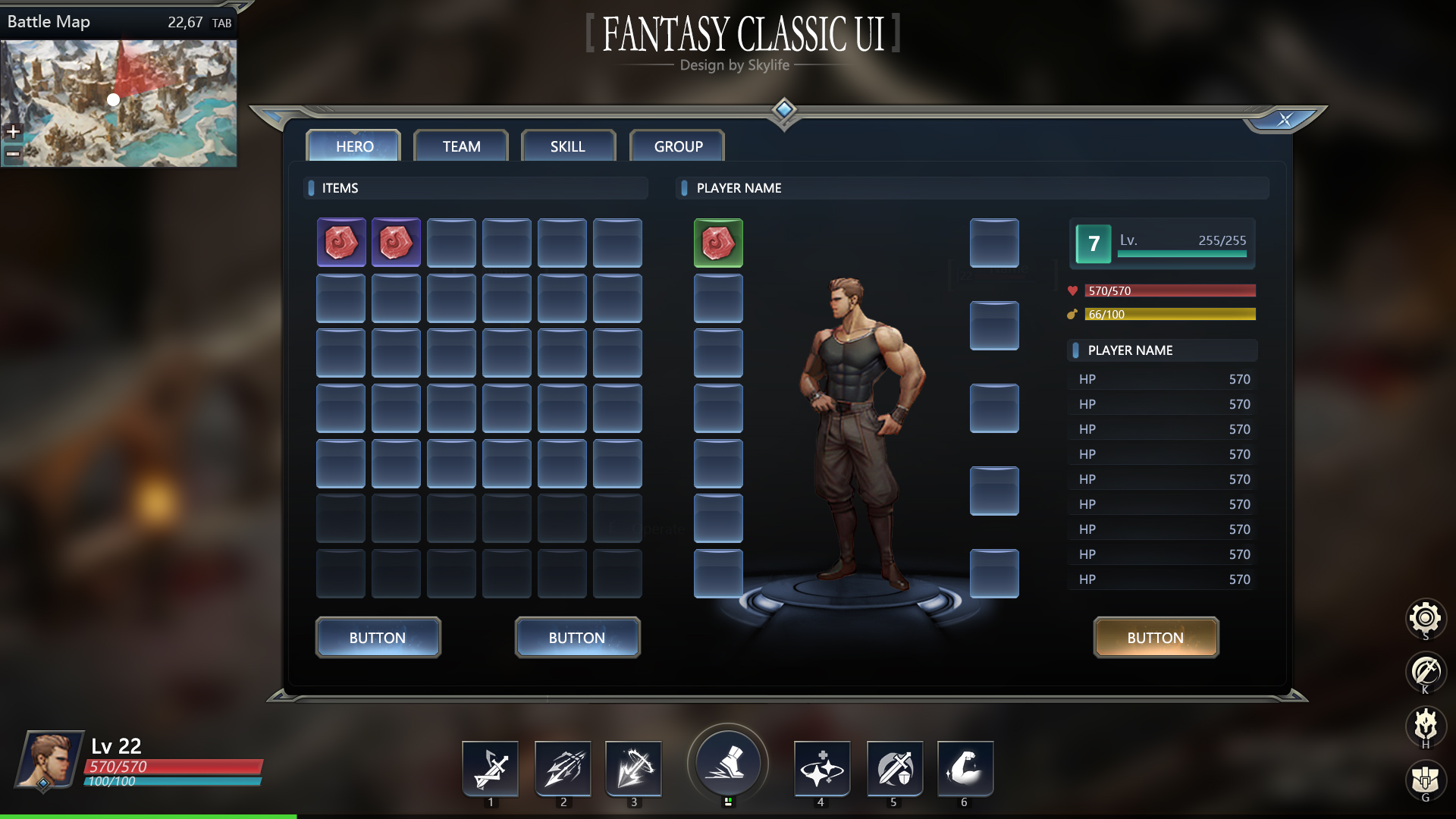 Fantasy Classic UI | Fab