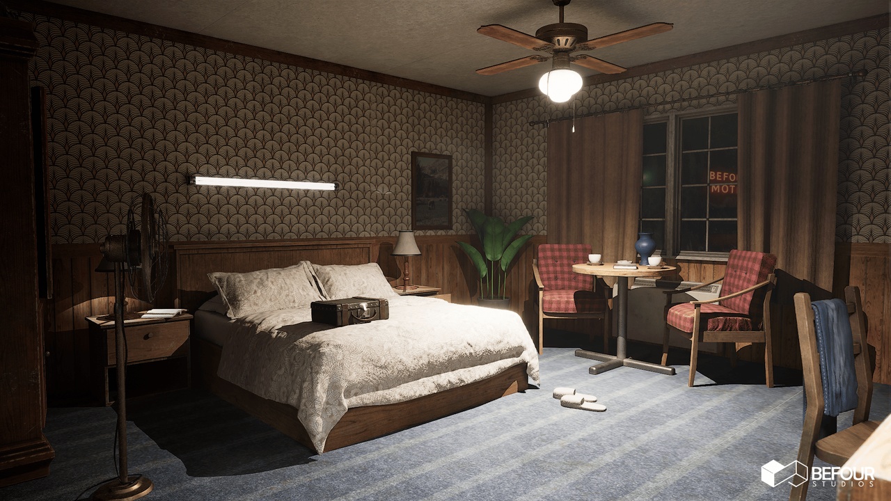 Motel Room Interior Environment (Hotel, Realistic, Environment) | Fab