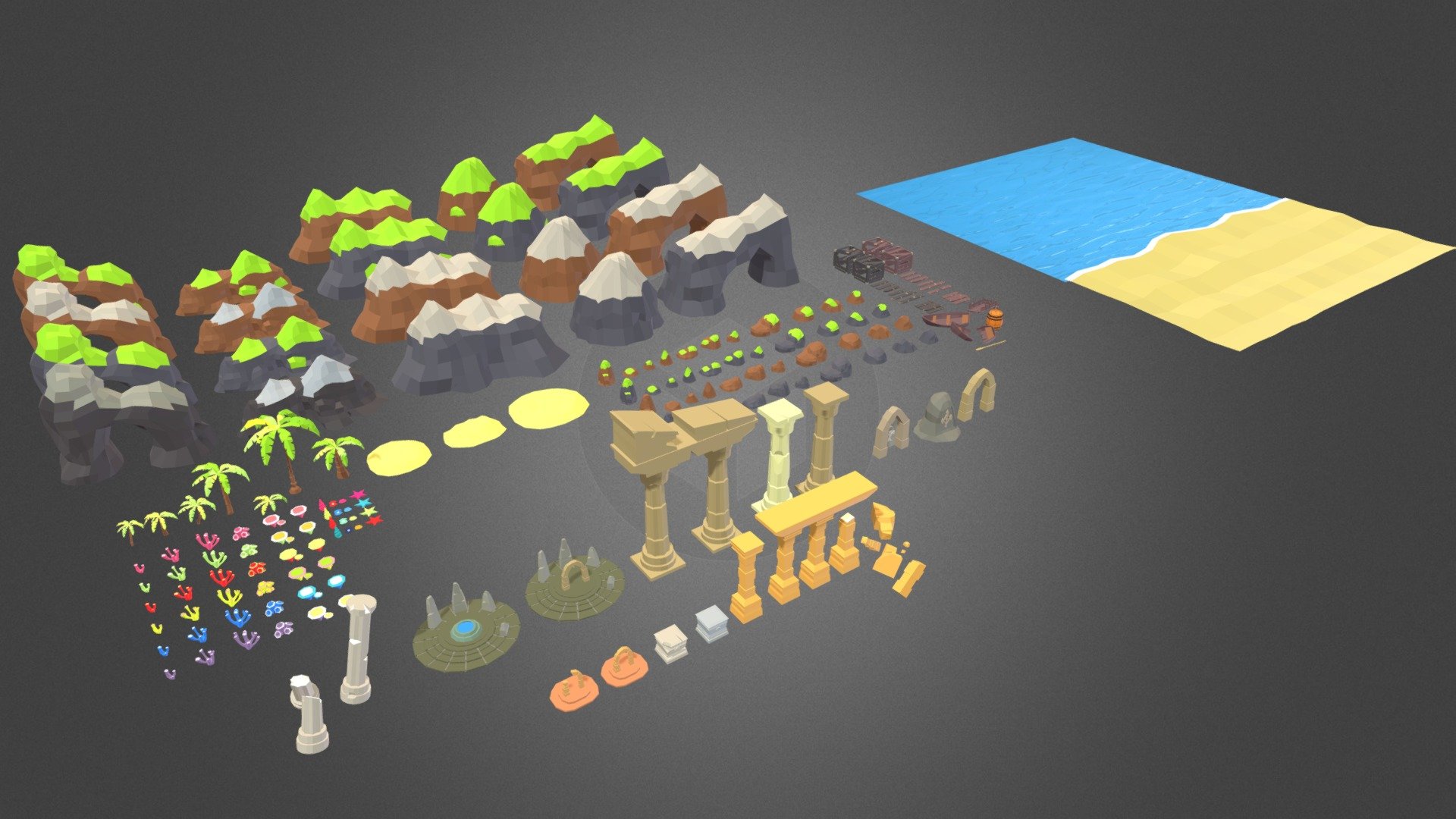 Low poly sea. | Fab