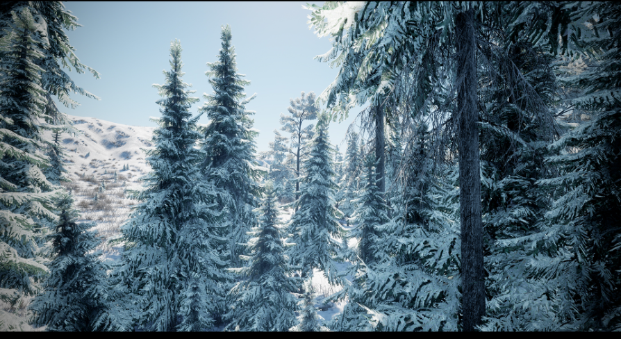 Snow forest open world biome | Fab