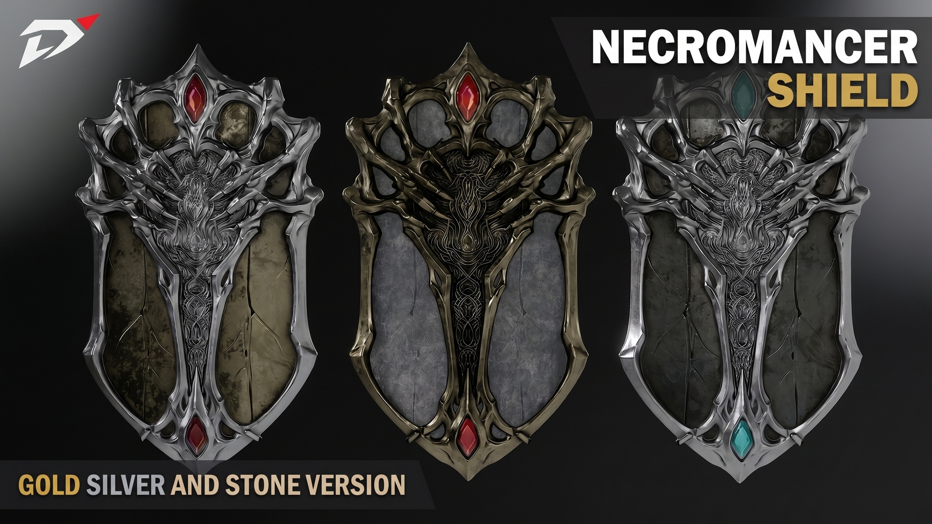 Necromancer Shield | Dark Fantasy Soul Shield | Fab