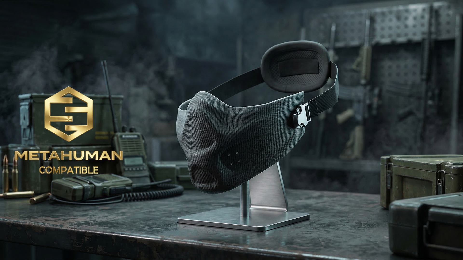 Minimal Tactical Half Face Mask with Adjustable Strap and Breath Vent ...