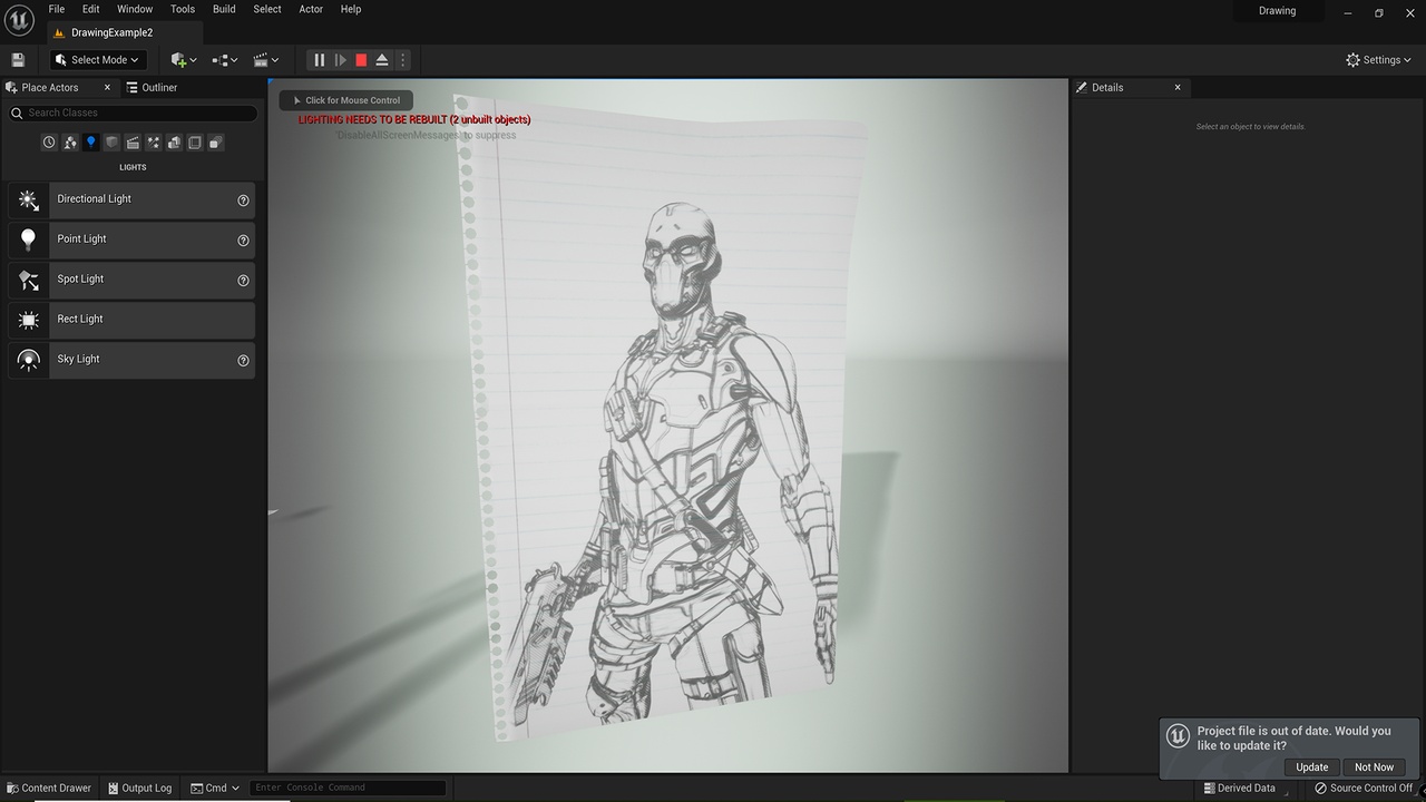 Post Process Hand Draw Outline