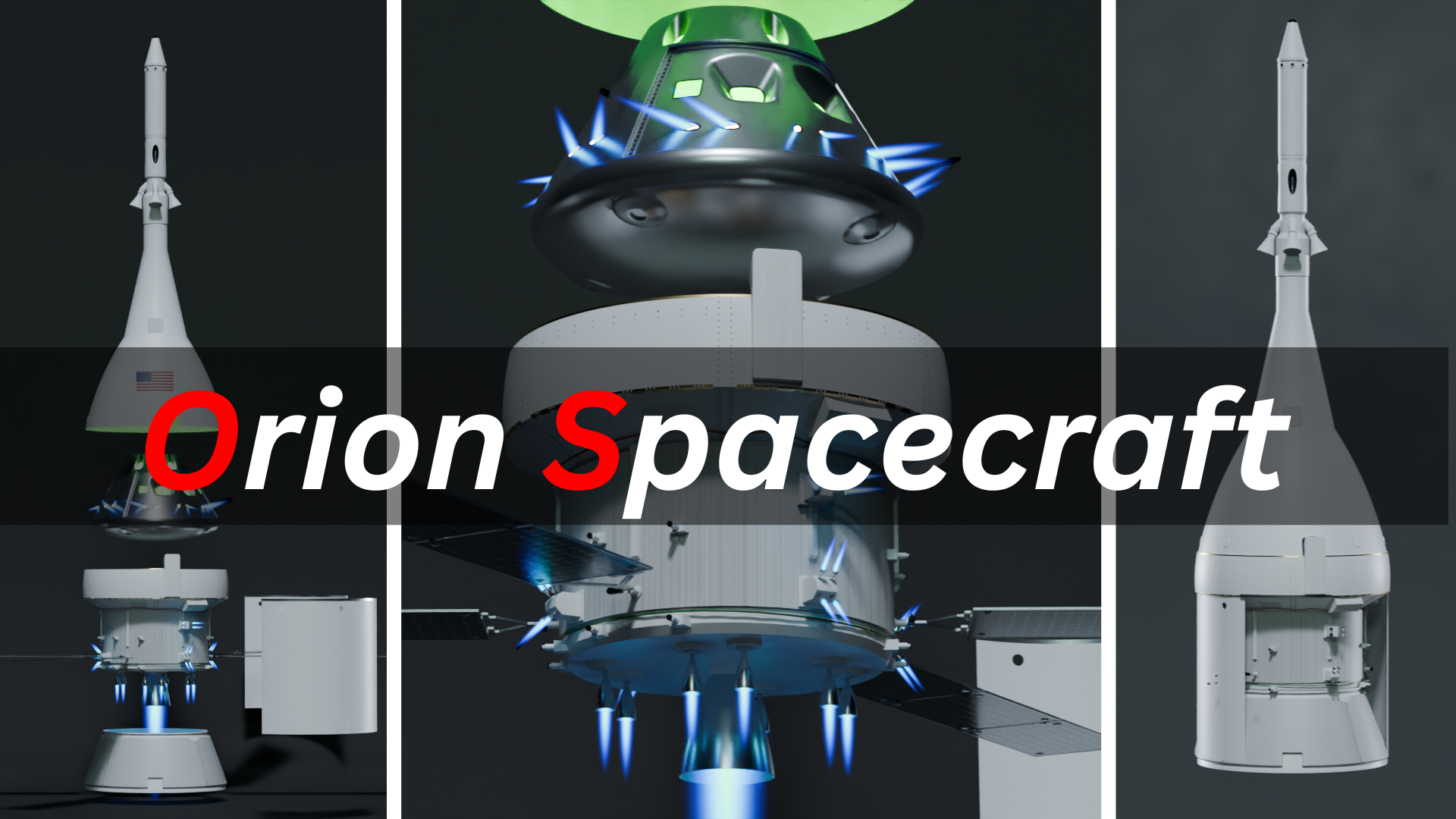 NASA Orion Spacecraft 3D Model – Crew & Service Modules, LAS, Rigged ...