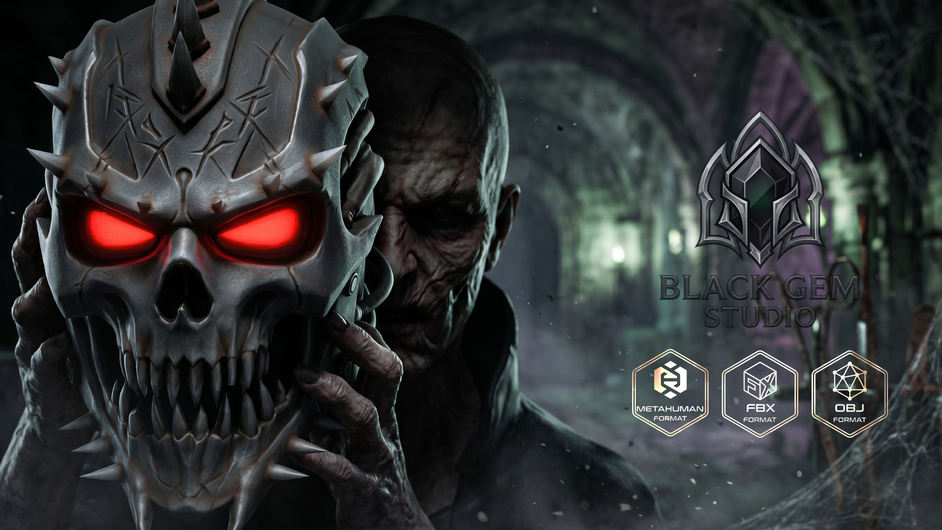 Infernal Skull Horror Helmet for Dark Nightmare Characters | Fab