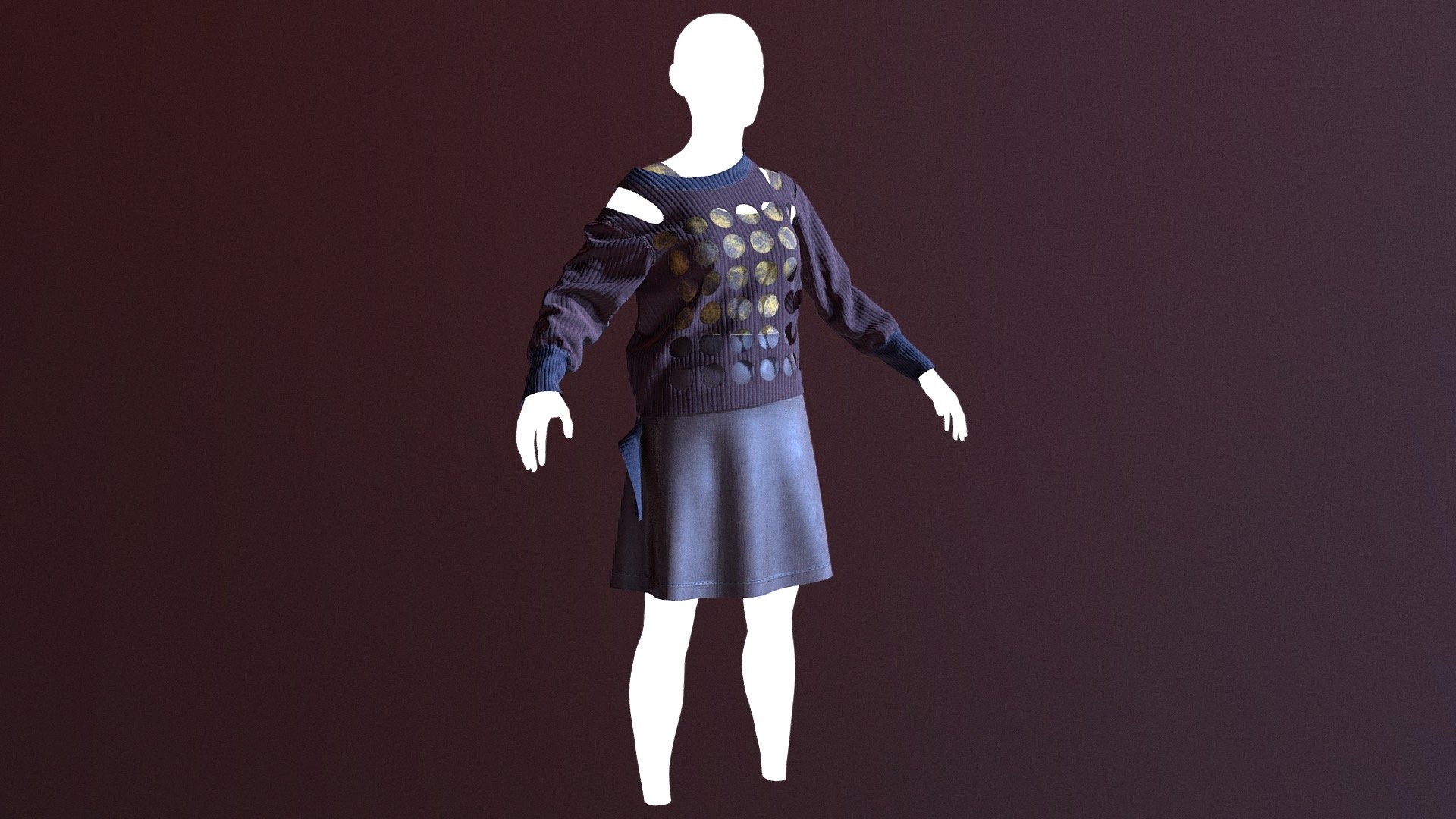 Female Soft punk sweater | Fab