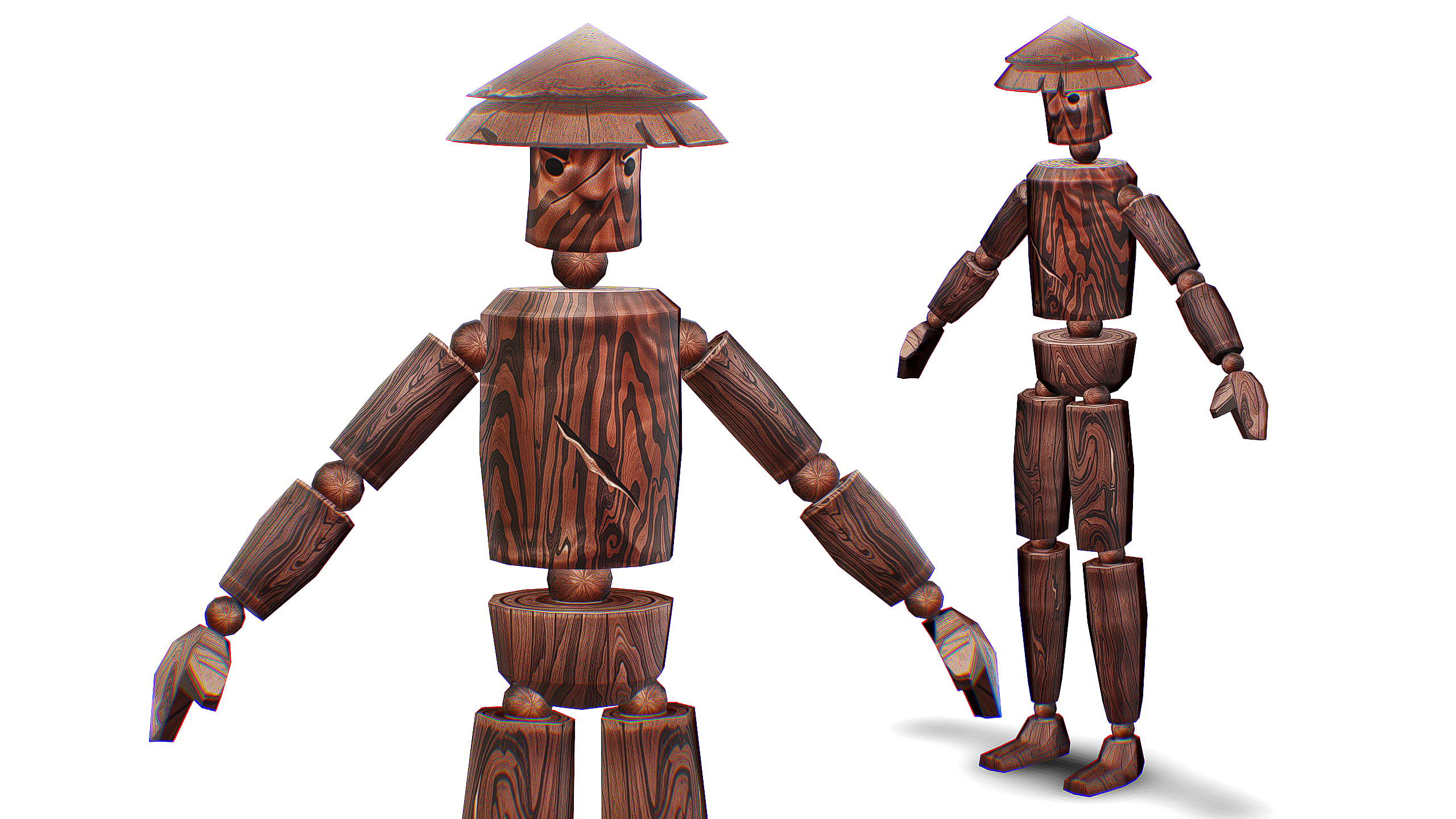 Wood Man Mannequin - Wooden Human Marionette - Dummy Joint Toy | Fab