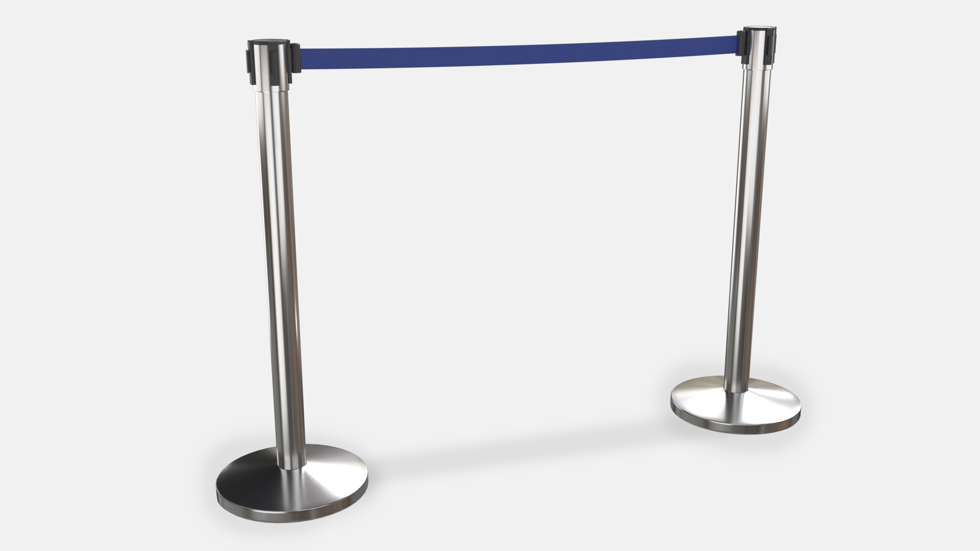 Stanchion with Blue Retractable Belt | Fab