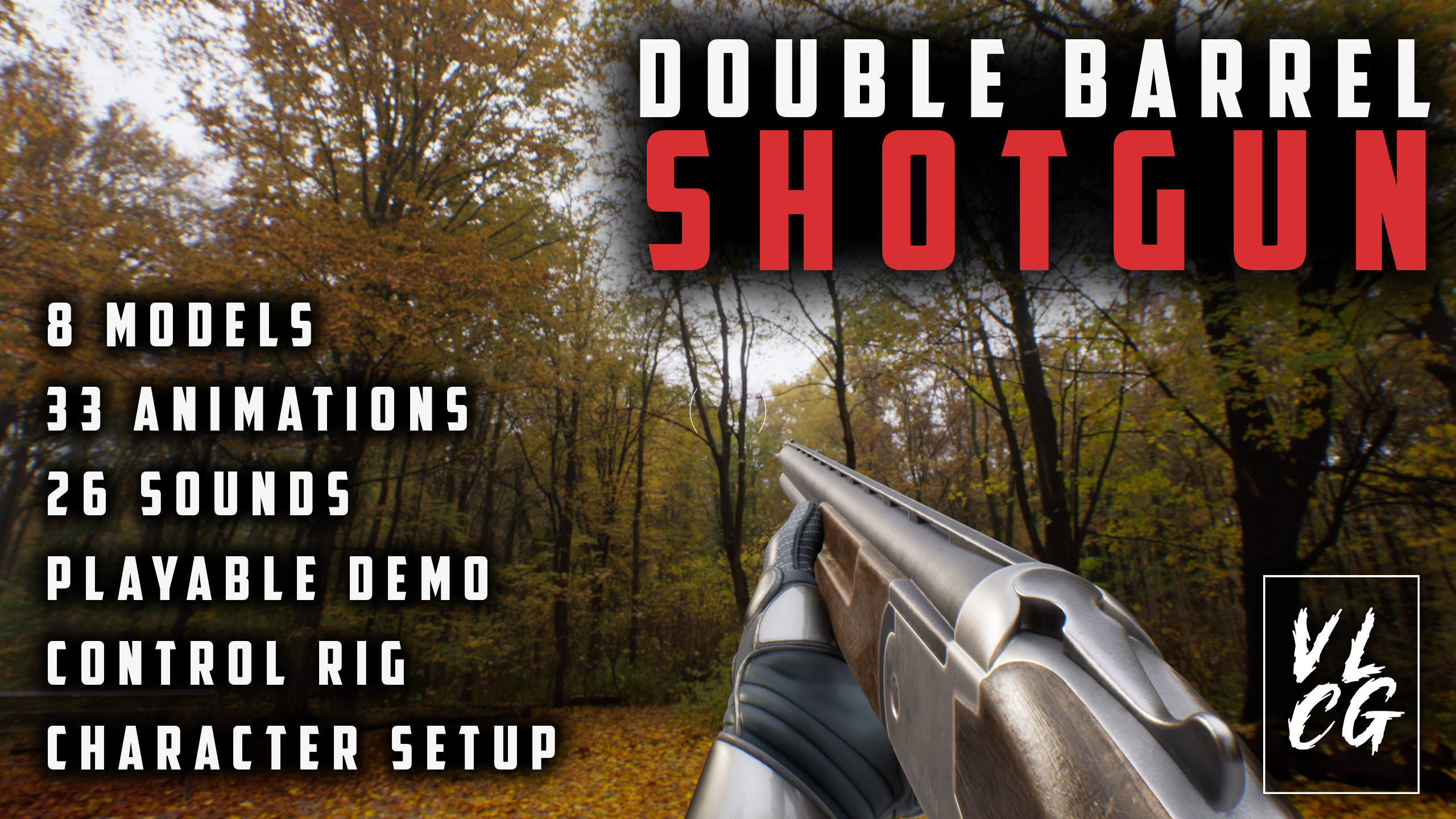 VLCG - Double Barrel Shotgun Animations (Vertical) | Fab