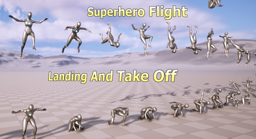 Superhero Flight And Landing Pack | Fab