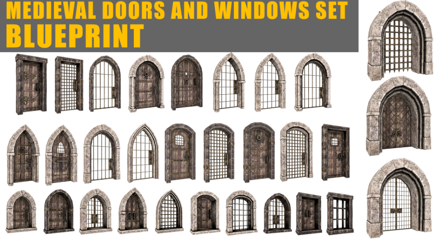 Medieval Door With Window