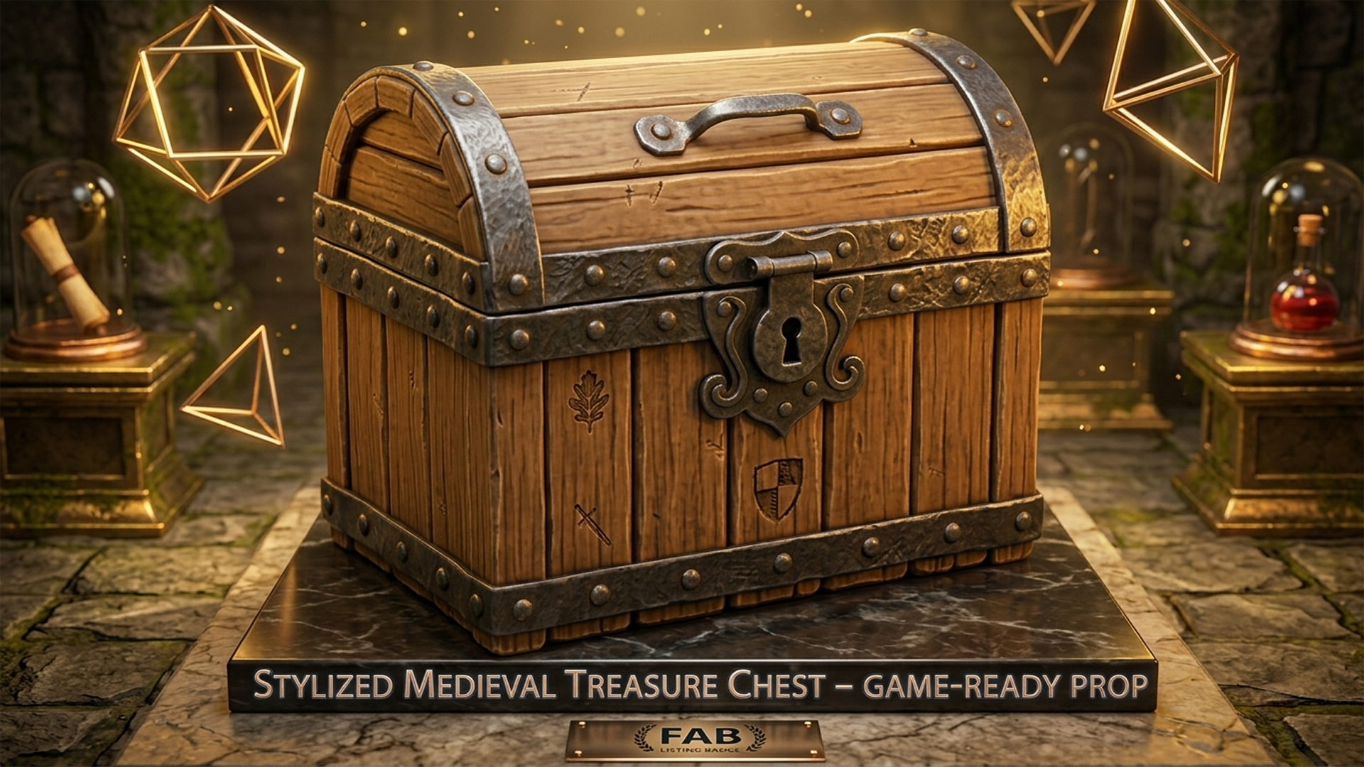 Stylized Medieval Treasure Chest – Game-Ready Fantasy Loot Prop (UE5 ...