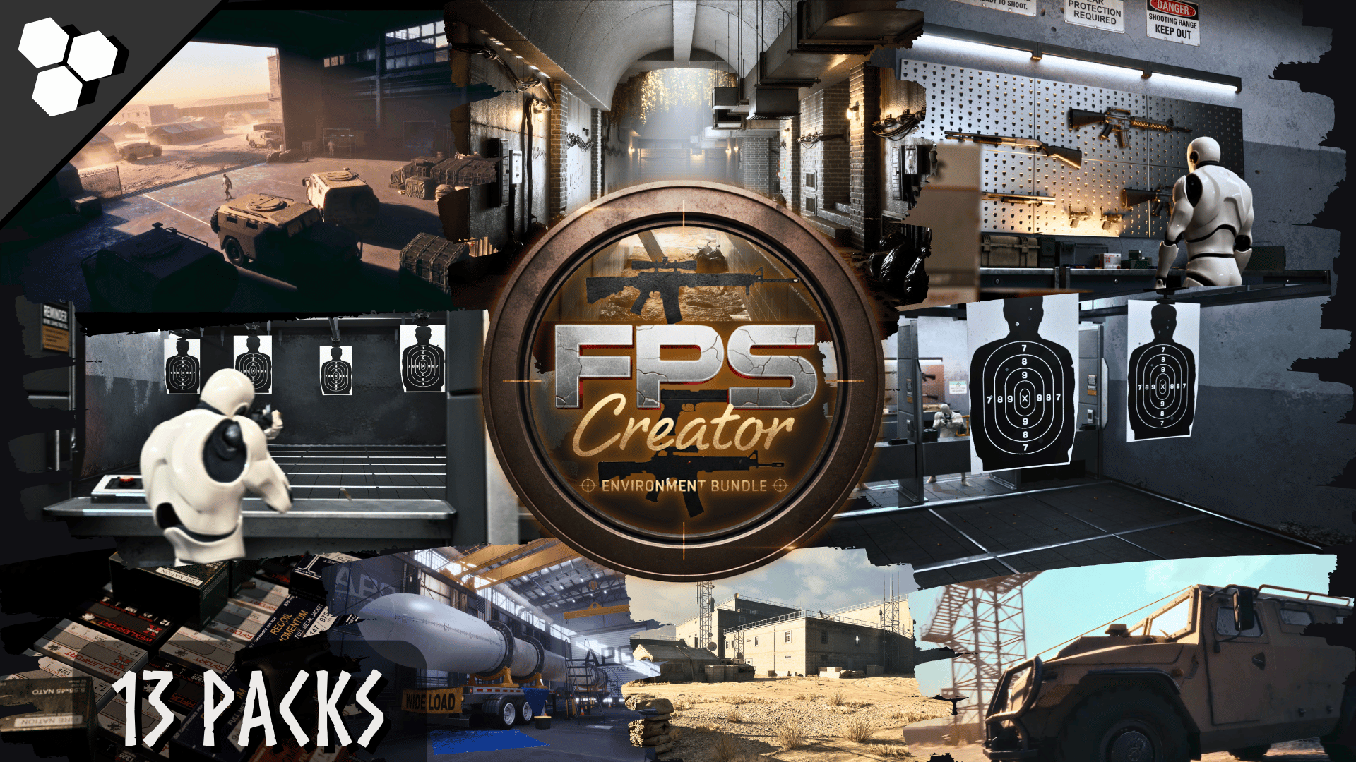 FPS Creator Bundle (Military Base, Military Facility, Gun VFX ...