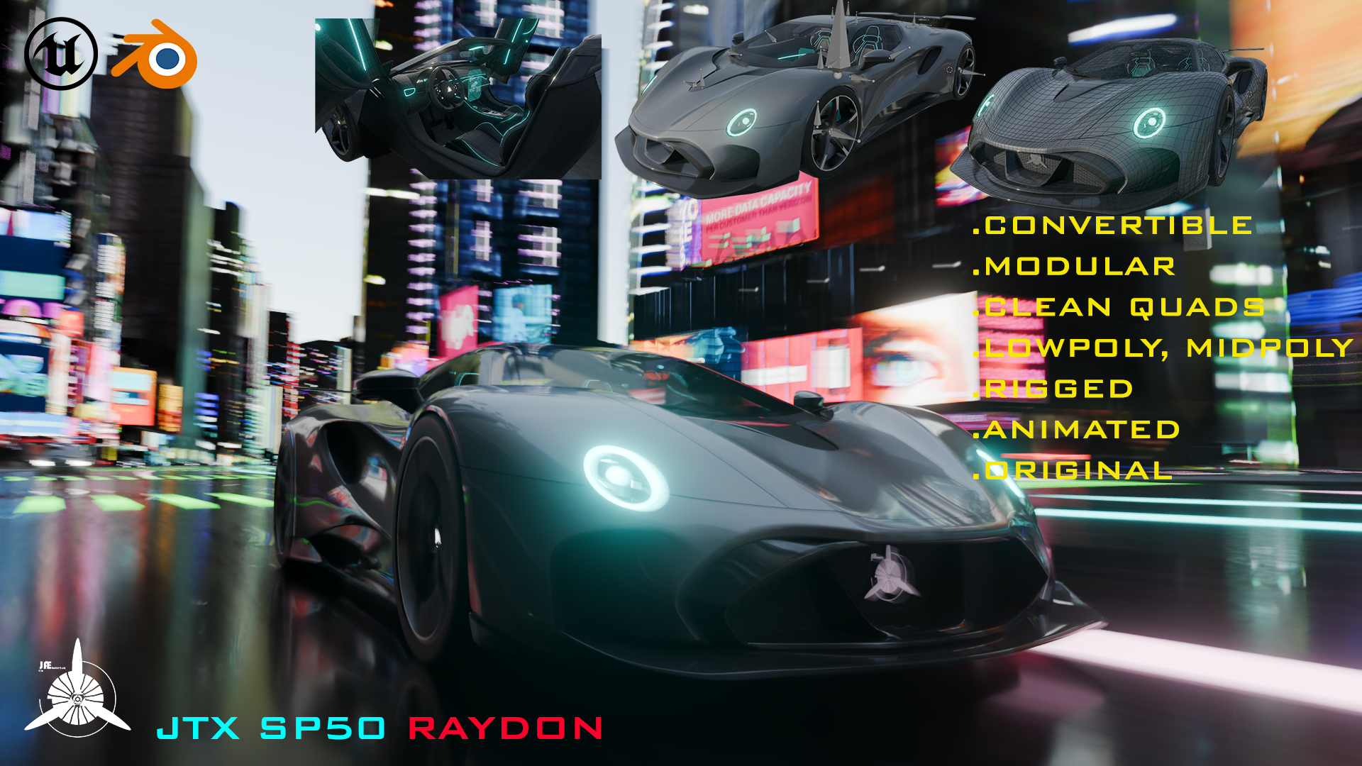 JTX SP50 Aetherion Hypercar Convertible with Full interiors, rigged and ...