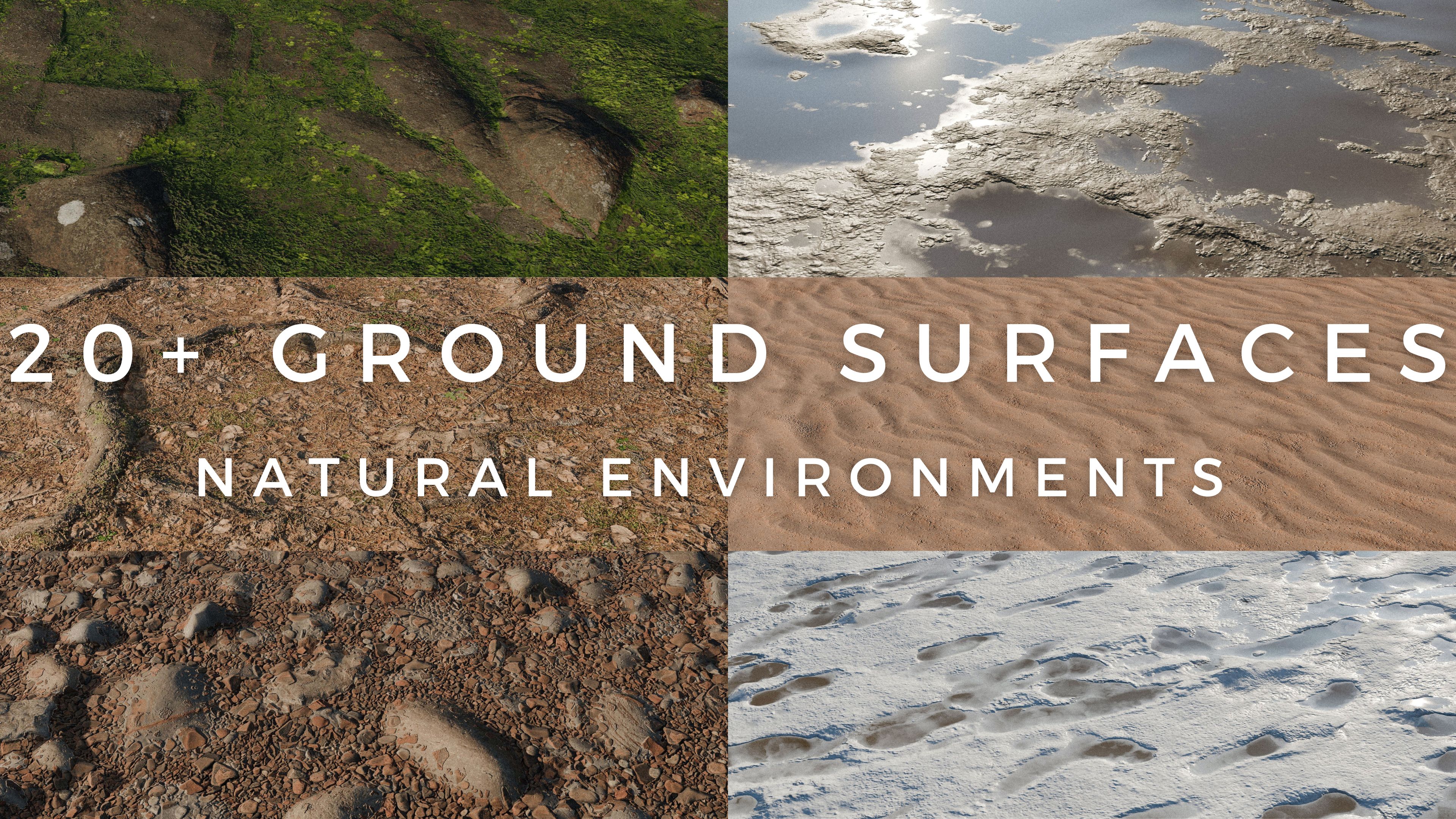 Ground Surface Pack – 20+ High-Quality Natural Environments | Fab