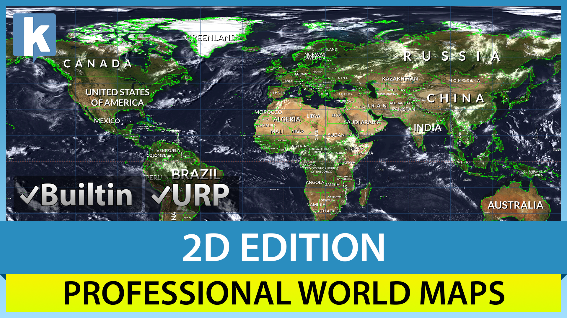 World Map 2D Edition 2 | Fab