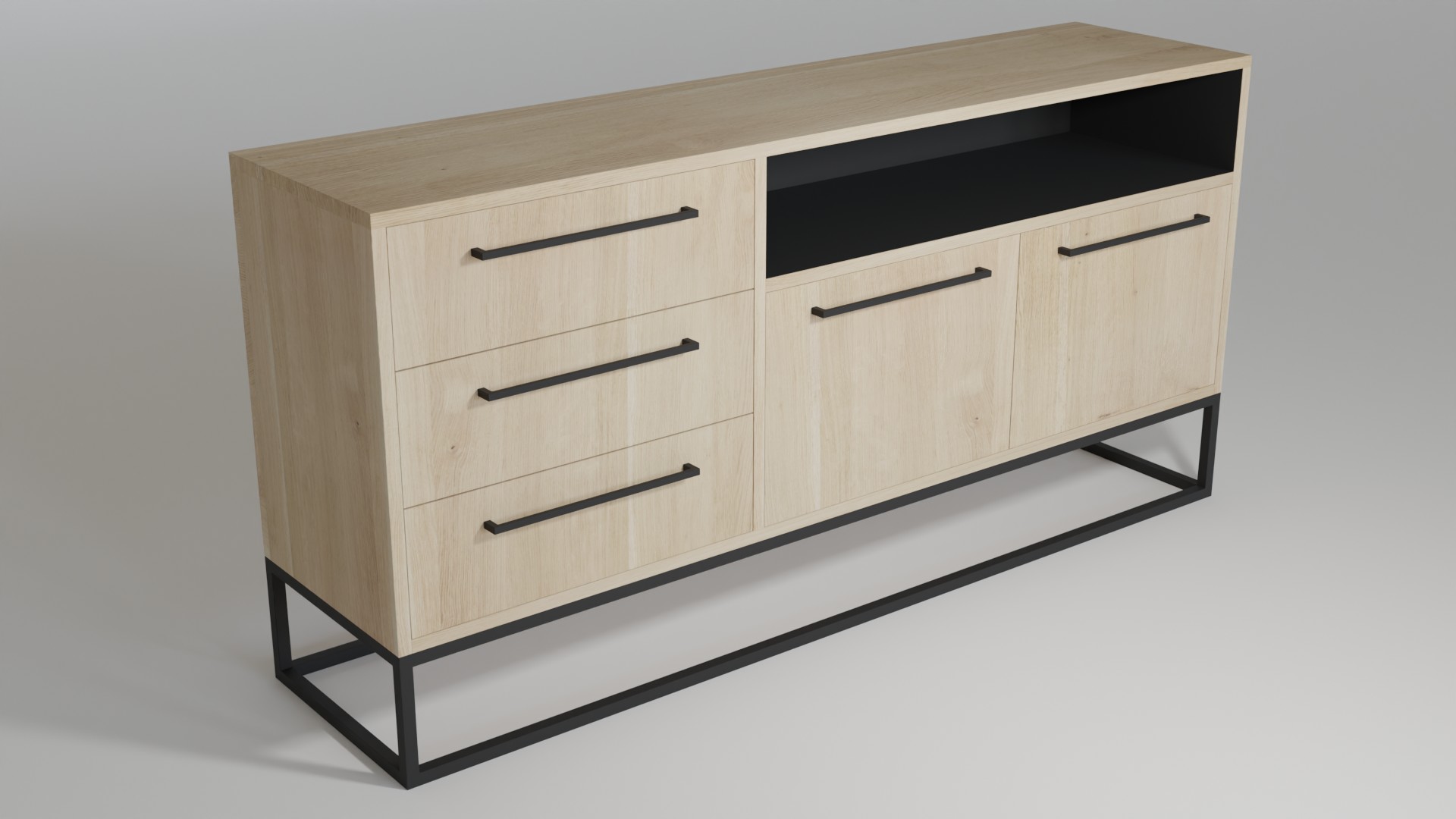 Wooden cabinet with drawers | Fab