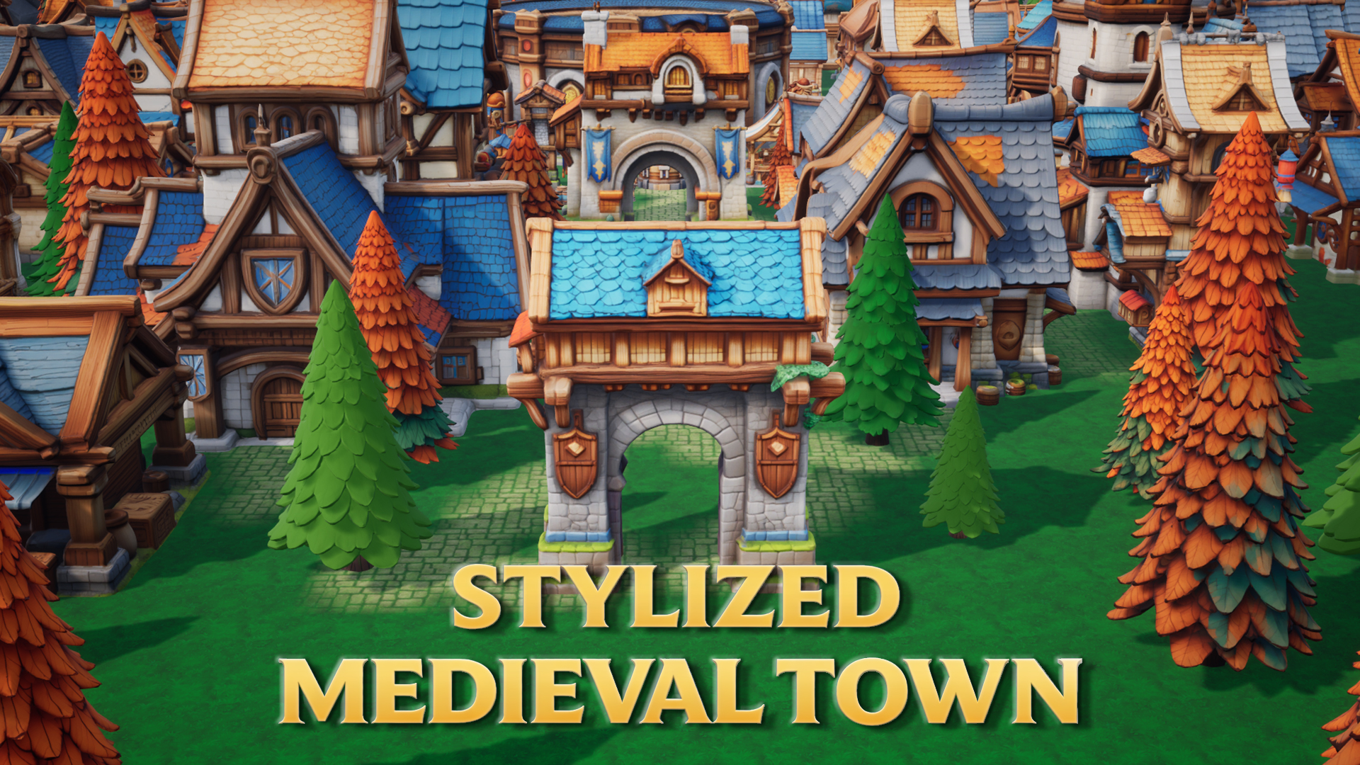 Stylized Medieval Town – Environment Pack | Fab