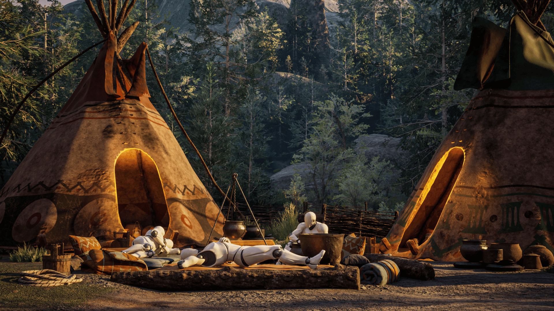 Native American Village Lighting Native American Village (Village,