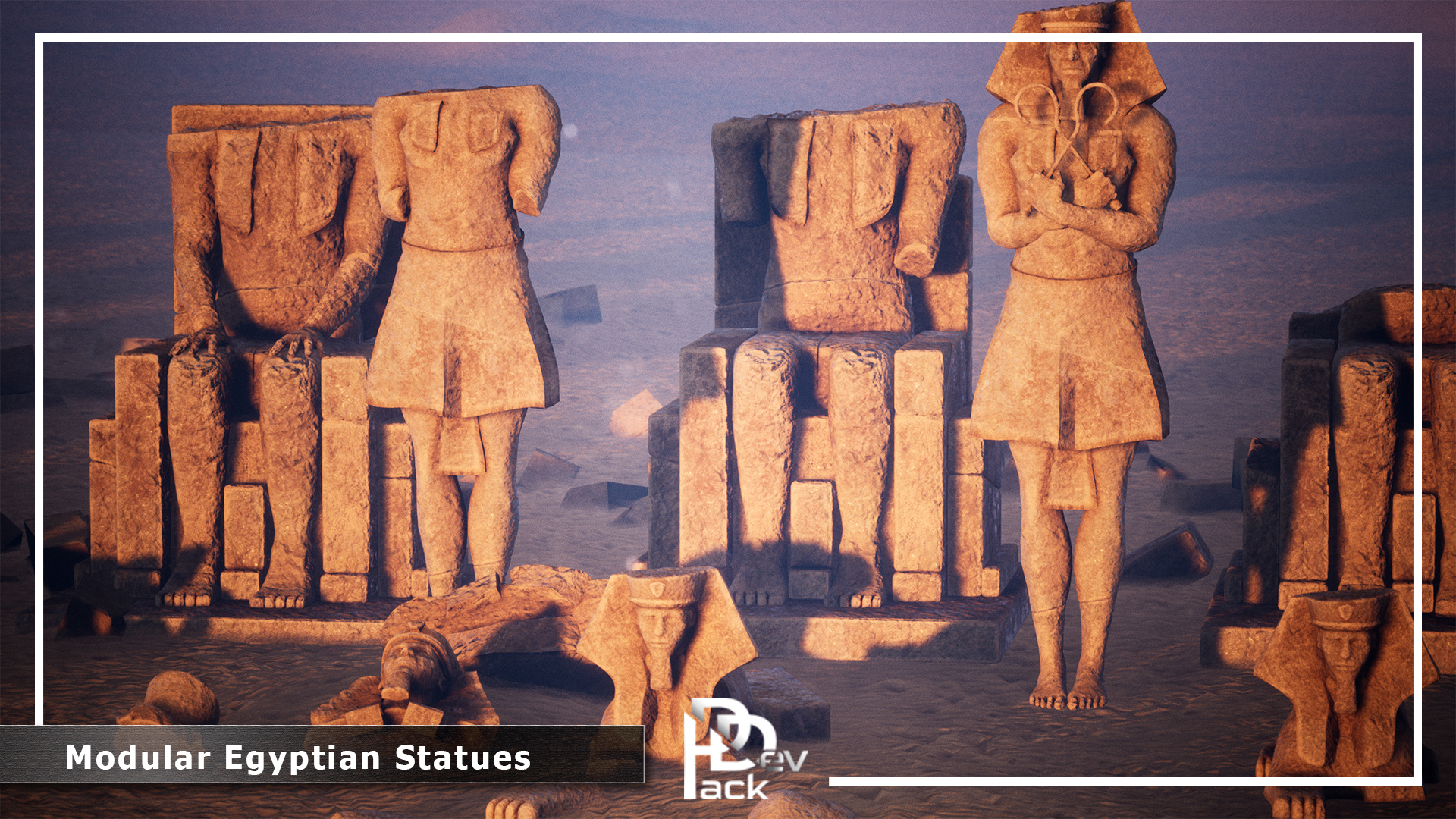 Modular Egyptian Statues / 51 Assets | Fab