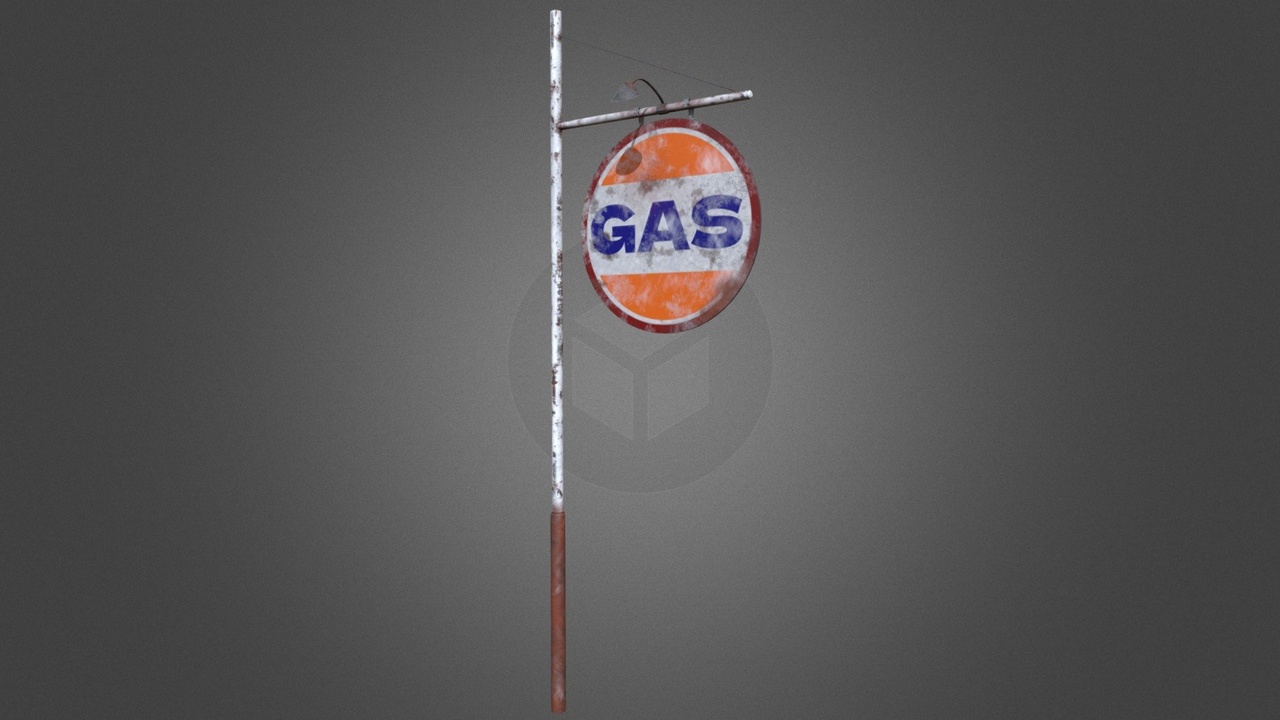 Vintage Gas Station Sign Poles Gas Station Sign Pole For Sale