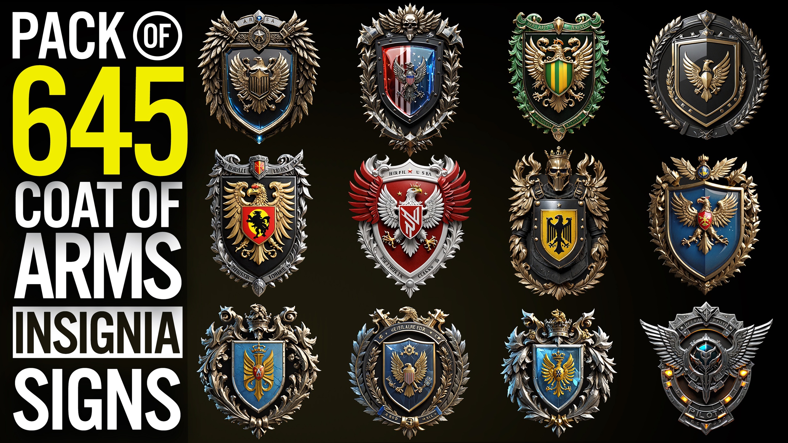 Vol 10 Modern Insignia, Achievements, Awards, Badges, and Signs | Fab