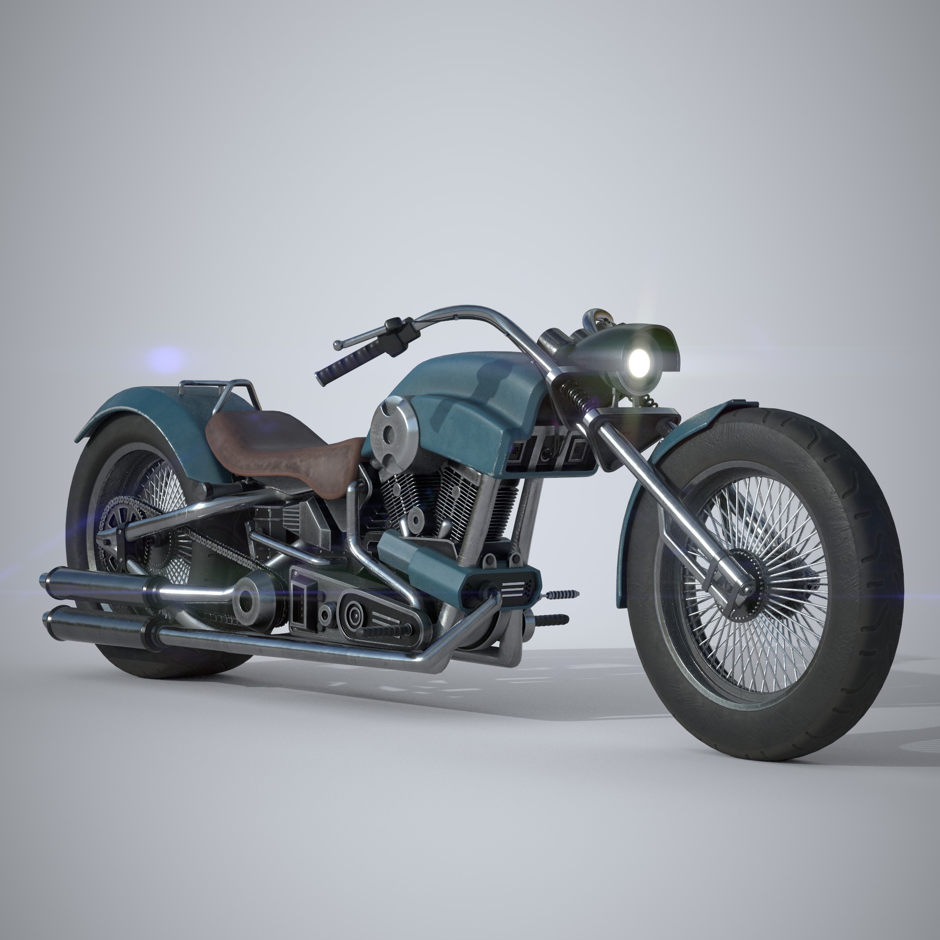 Military Motorcycle Chopper