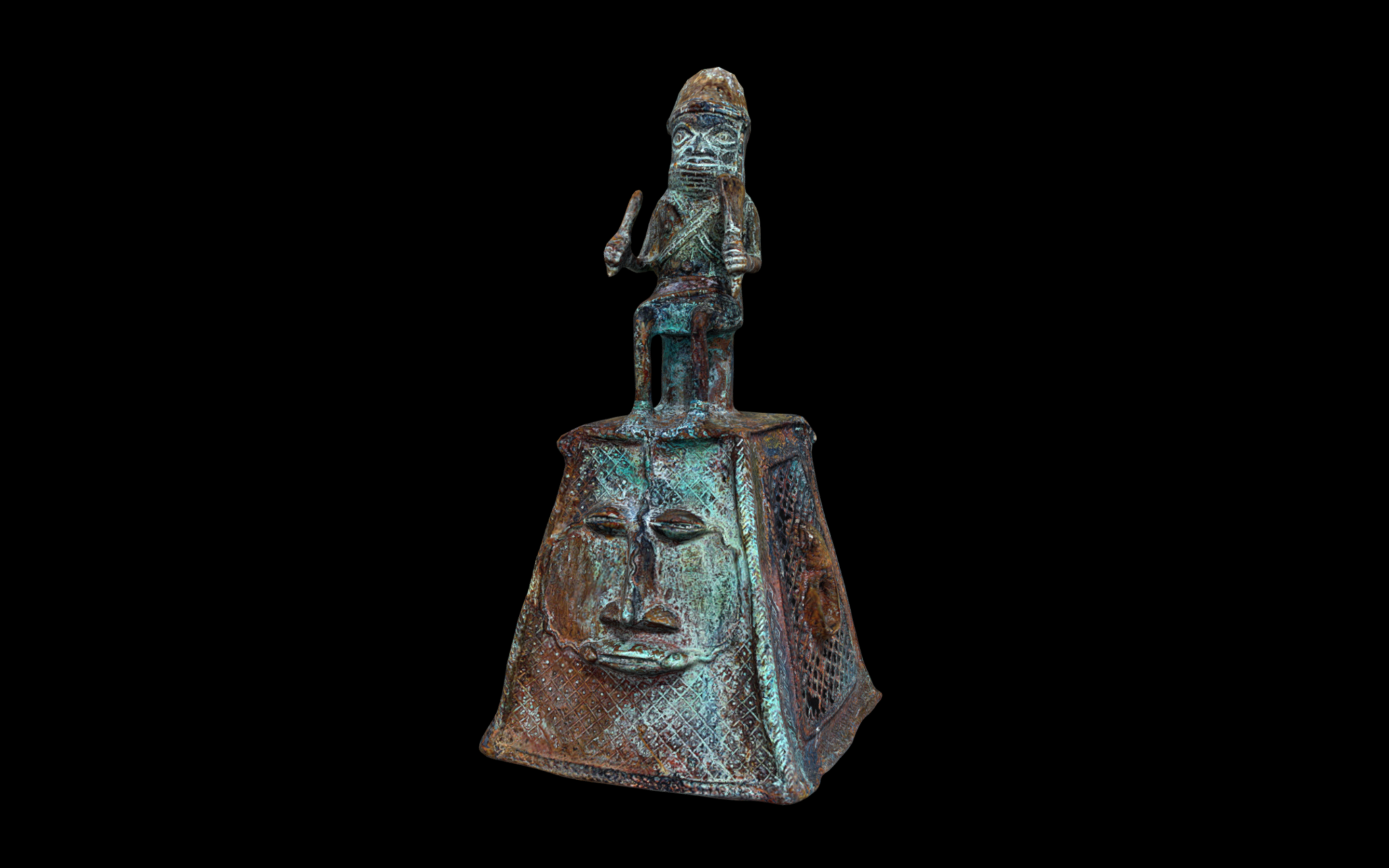 Benin Altar Brass Bell | Fab