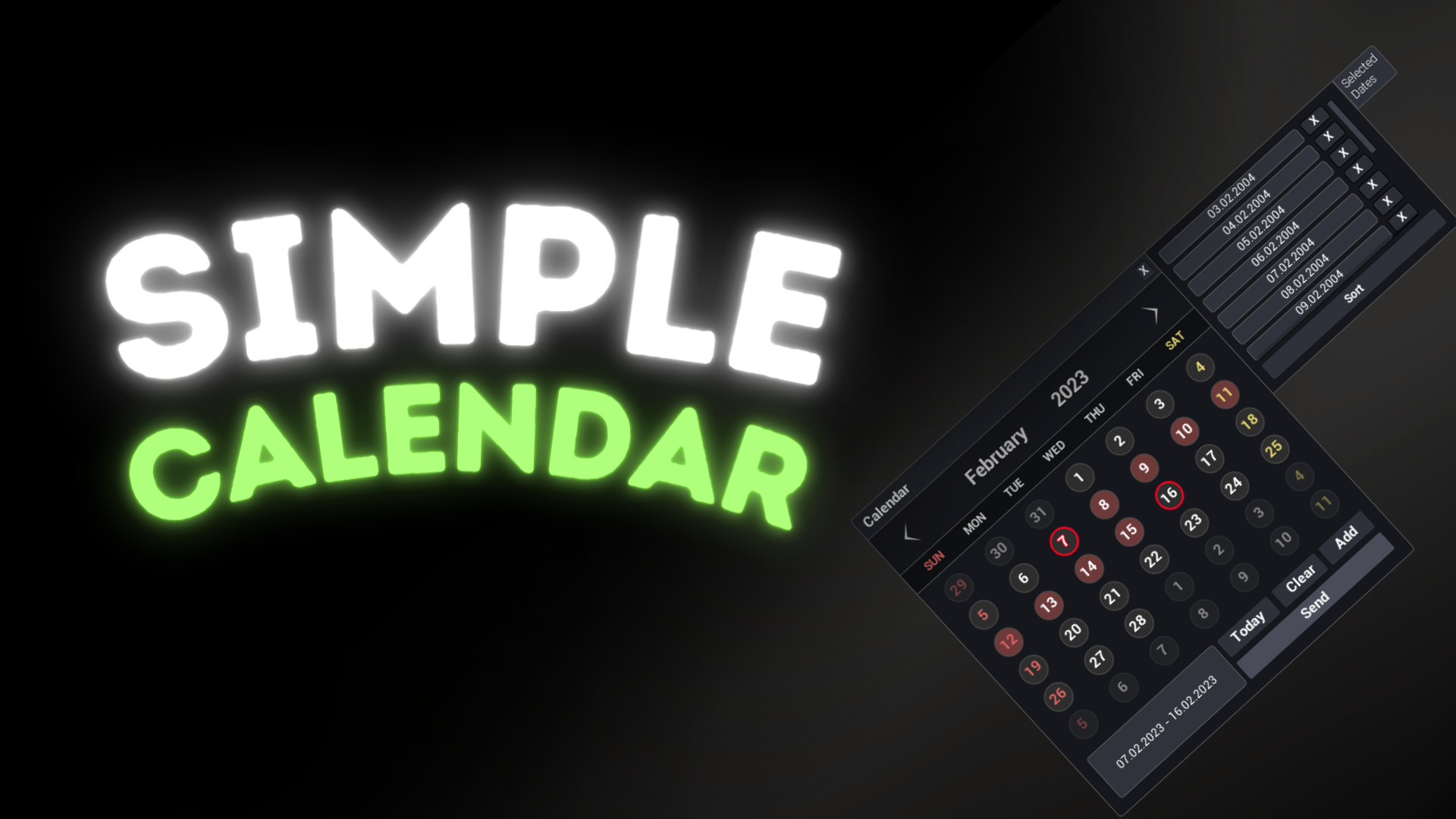 Simple Calendar | Fab