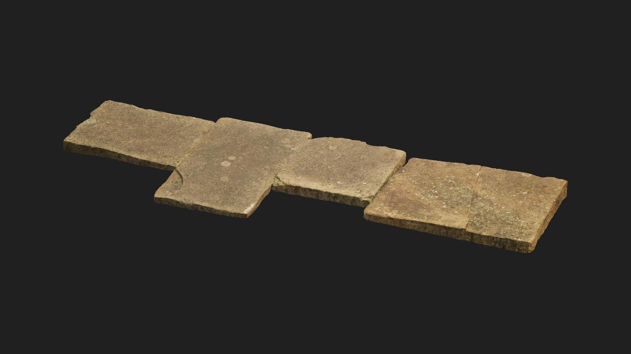 Historic Medieval Church Ruin Floor Stone Slab 05 | Fab