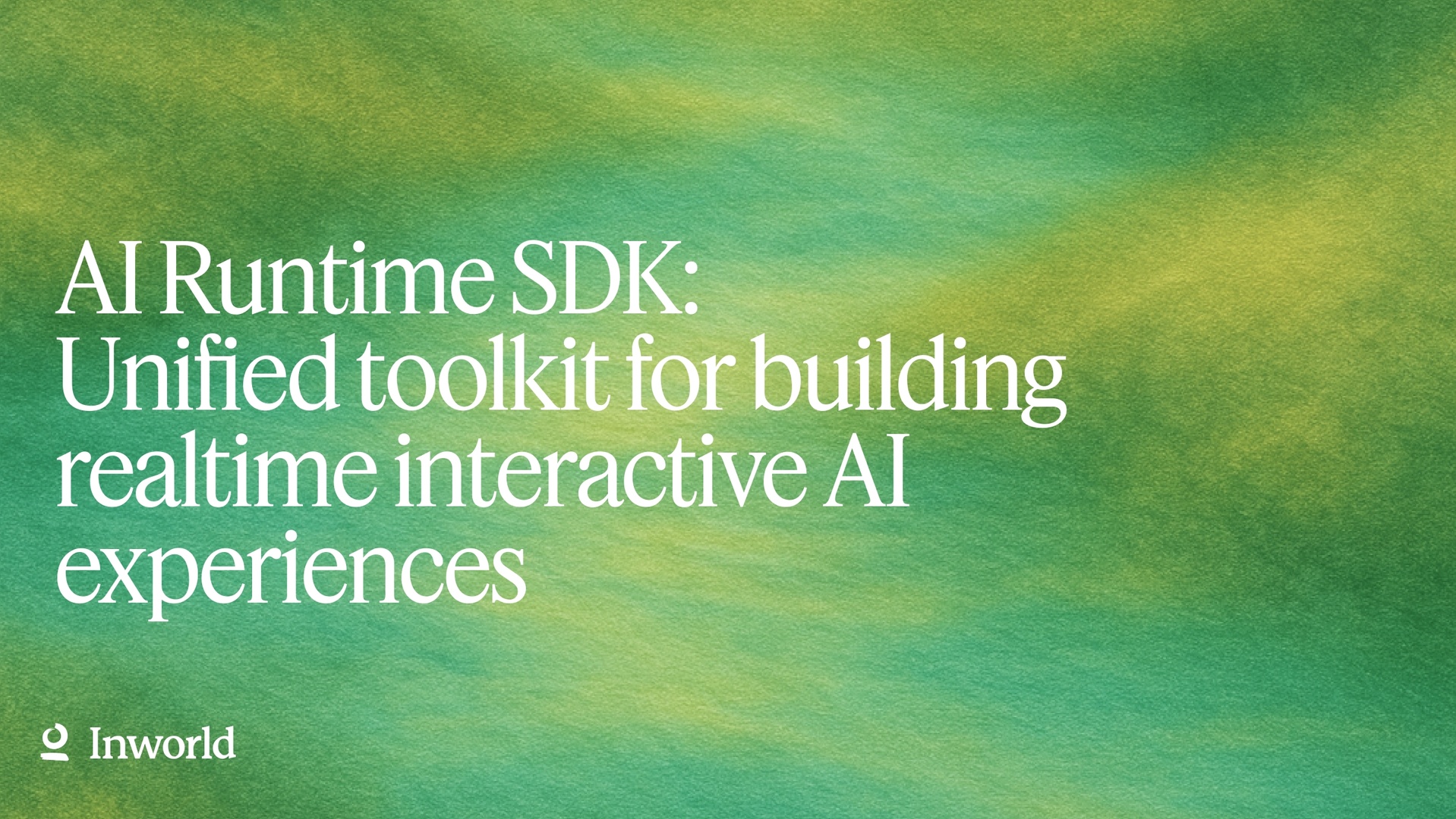 AI Runtime SDK | Inworld | Fab