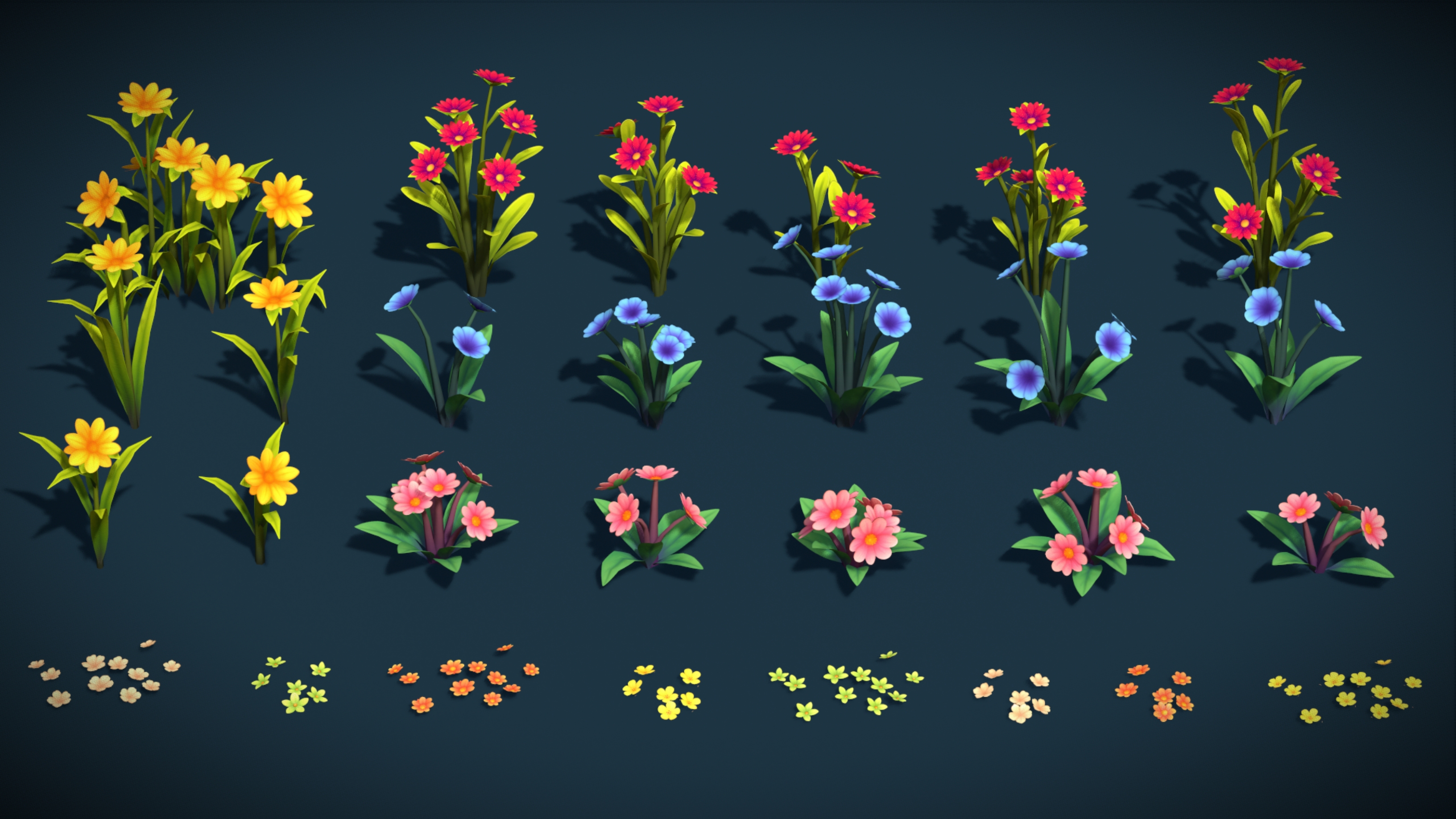 Floralis : Stylized Fantasy Foliage Flowers Asset Pack For Environments ...