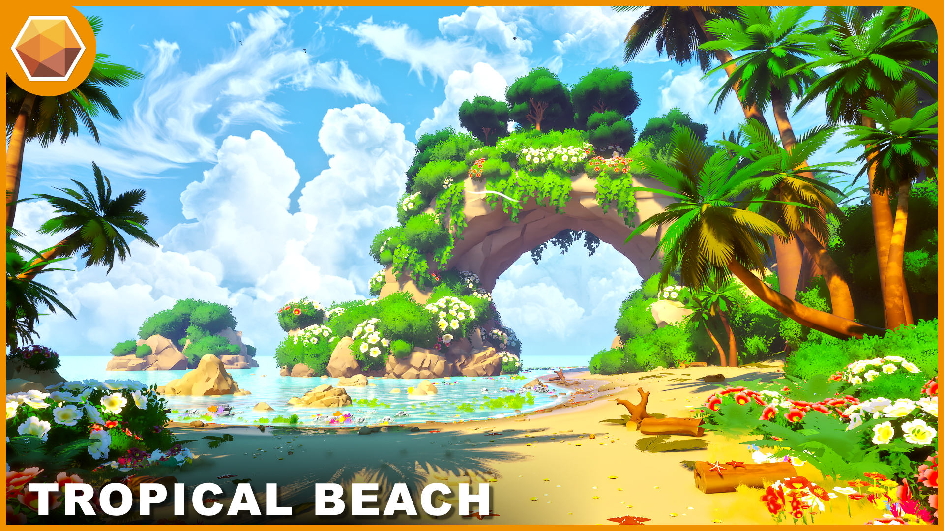 Tropical Beach Biome - Low Poly Stylized Environment | Fab