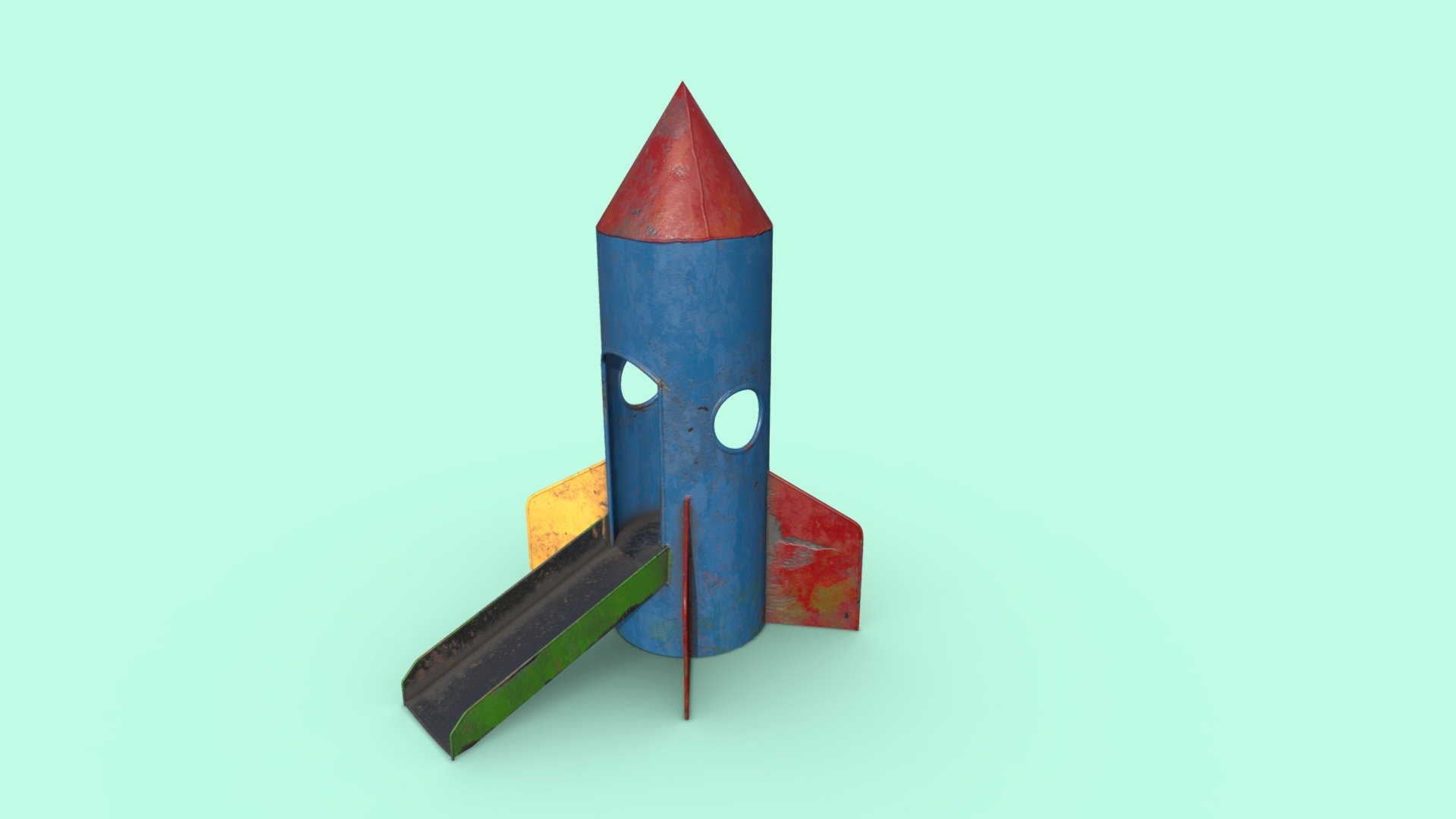 Old Rusty Rocket Slide | Fab