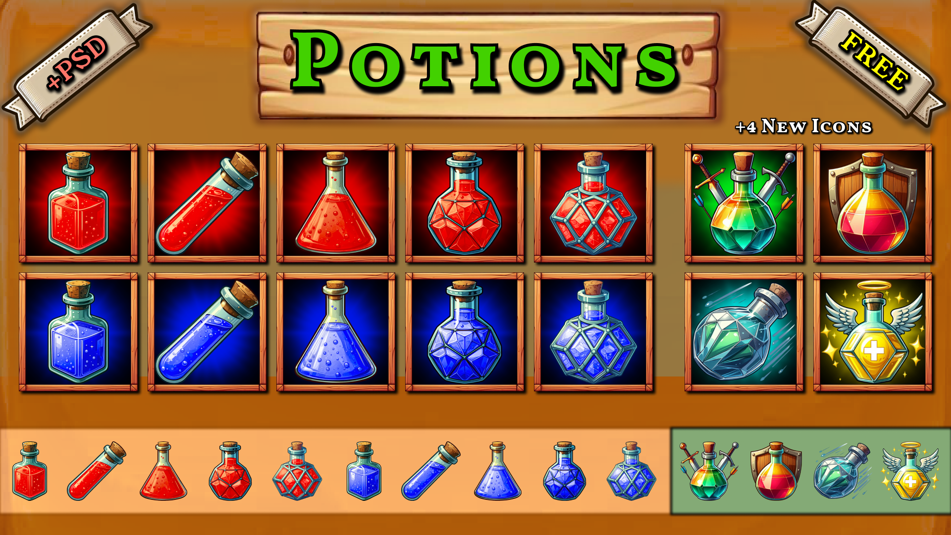 2D Icons Minipack - Potions | Fab