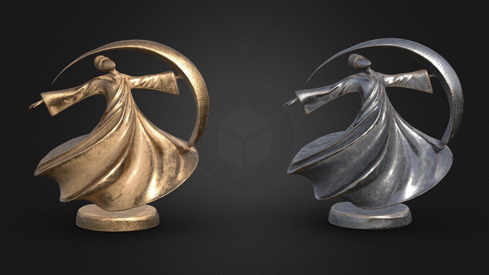 Dancing human metal statues | Fab