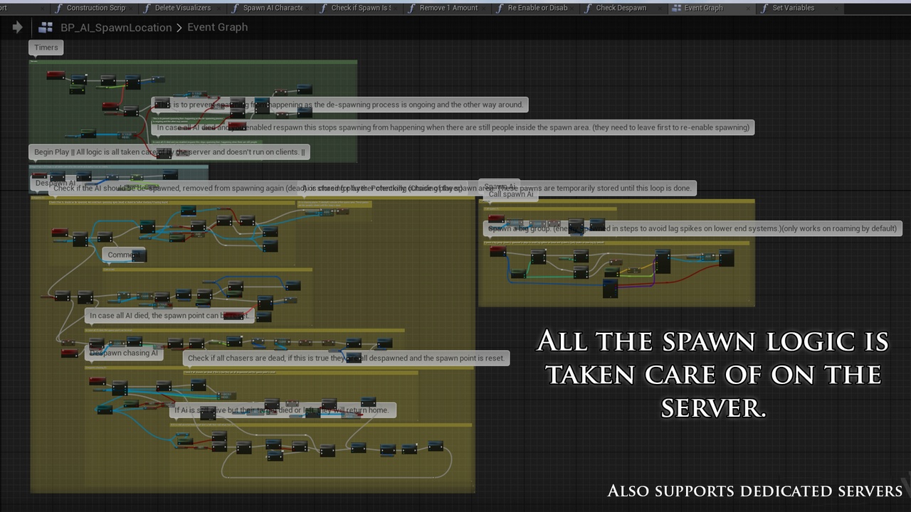 Open World AI Multiplayer Spawn System