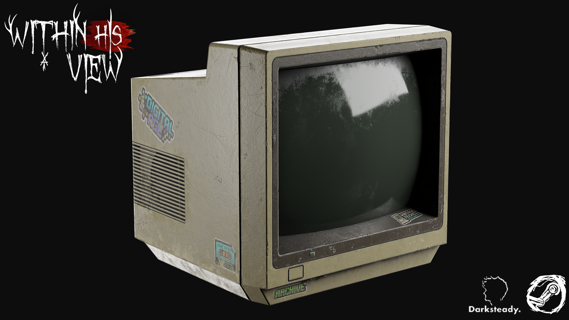 Vintage CRT Monitor – Retro Gaming Prop (From “Within His View”) | Fab