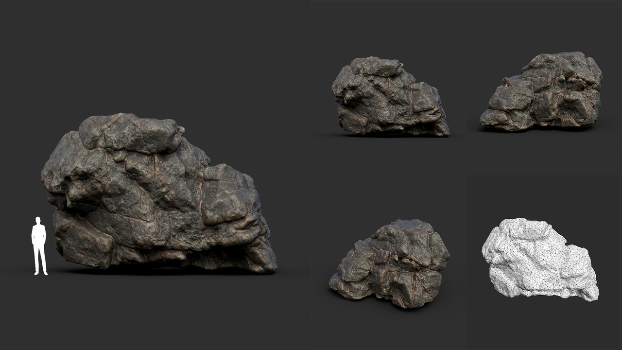 Black Boulder Beach Rock Collection 210804 | Fab