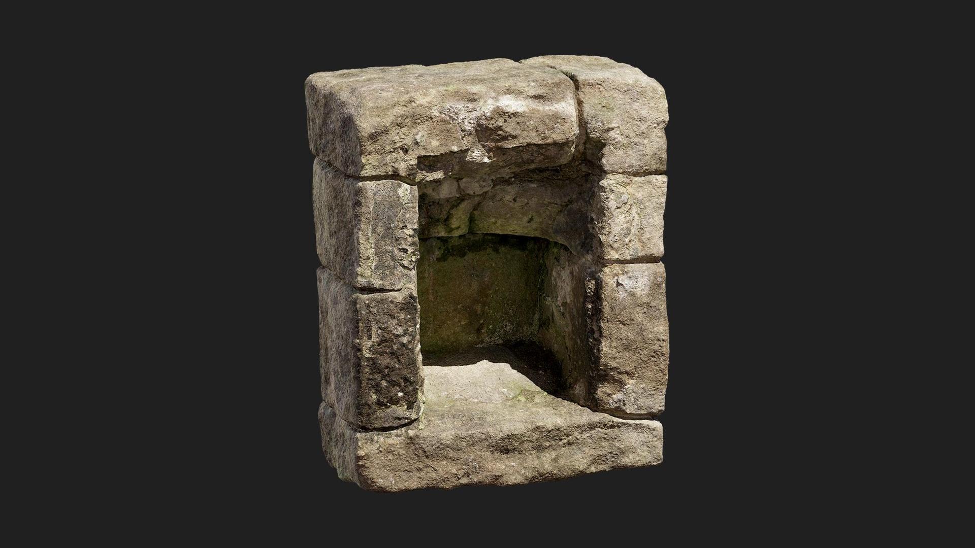 Historic Medieval Church Ruin Wall Stone Niche 01 | Fab