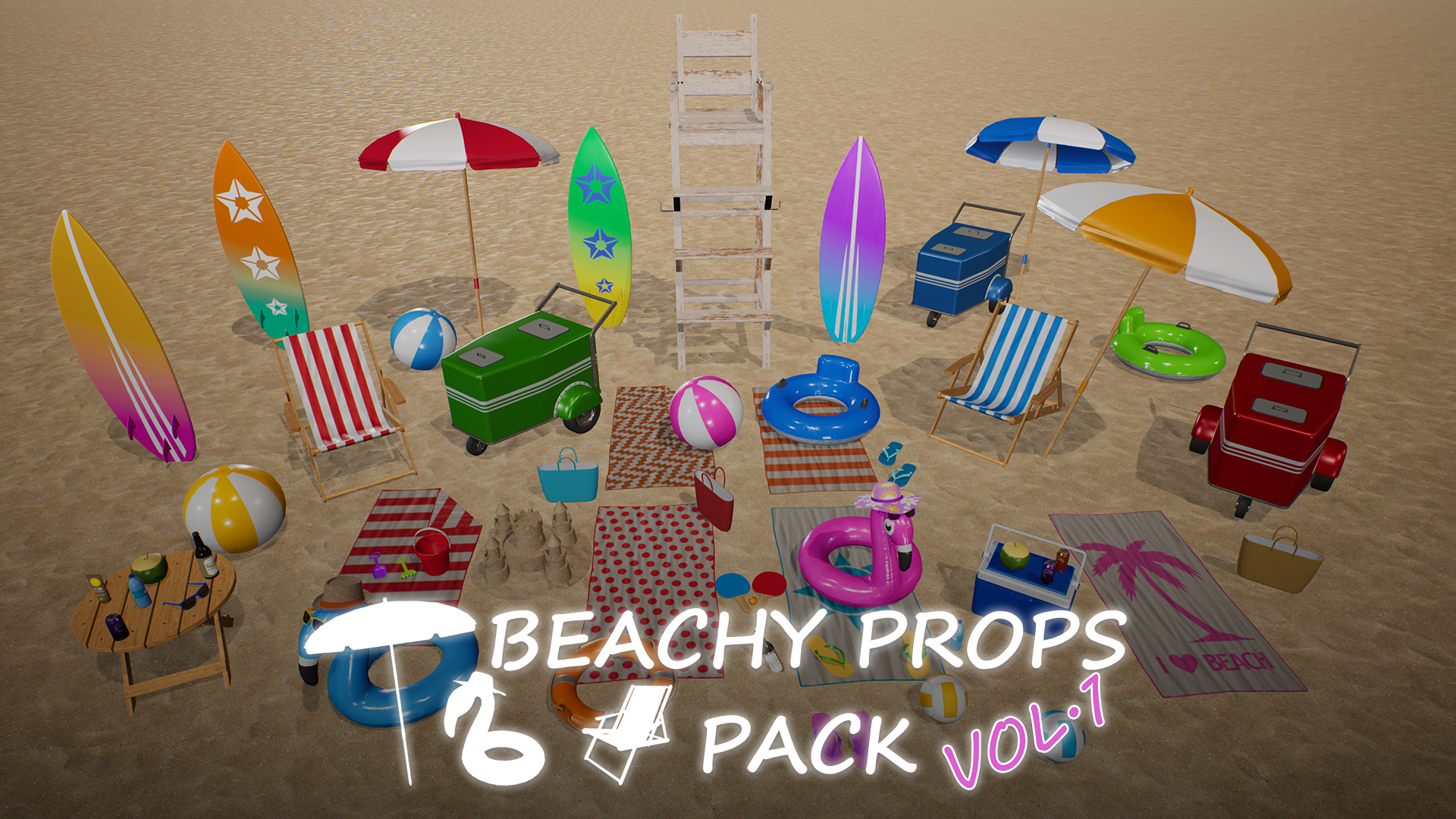 Beachy Props Pack - VOL 1 | Fab