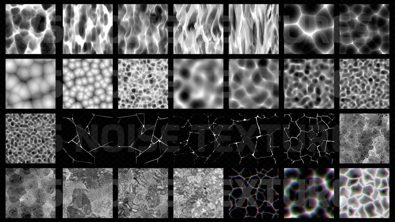 Noise Texture Pack - 75 Tiling Textures for VFX & Shaders - Vol.1