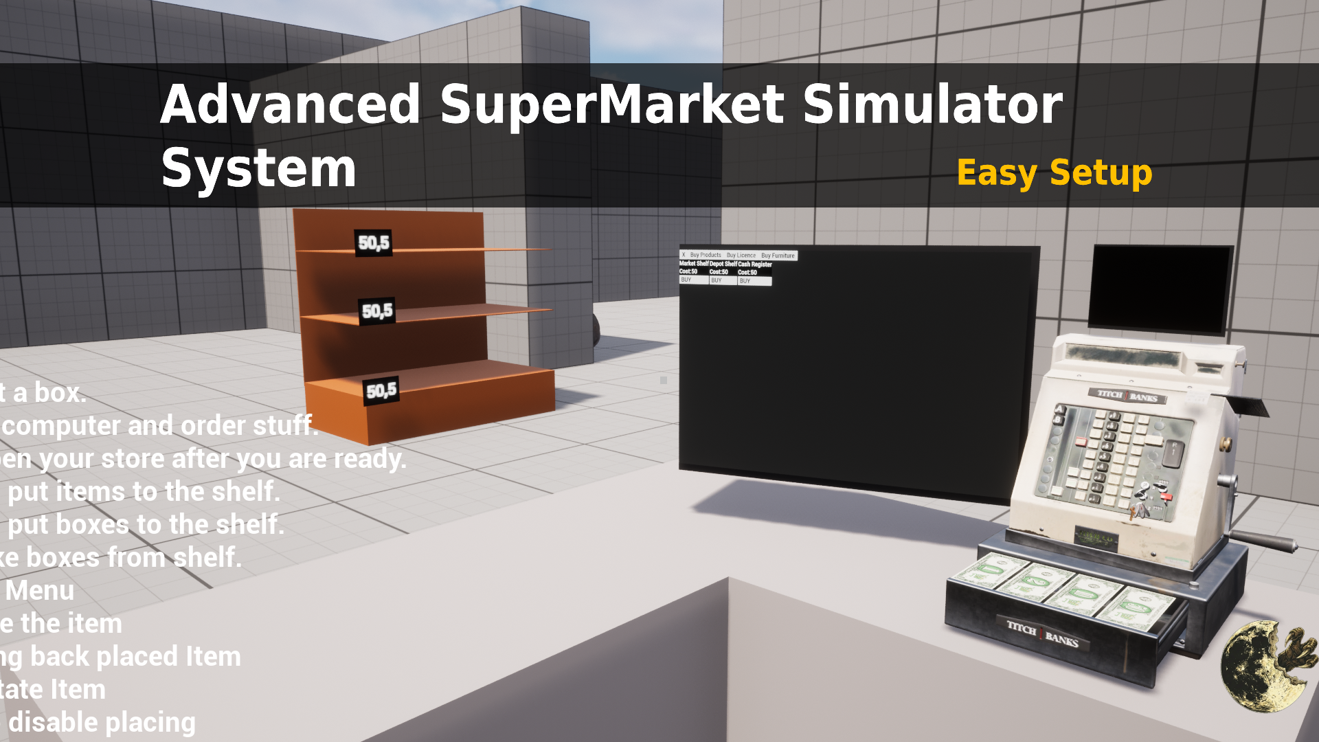 Advanced SuperMarket / Retail / GameStore Simulator System - Template | Fab