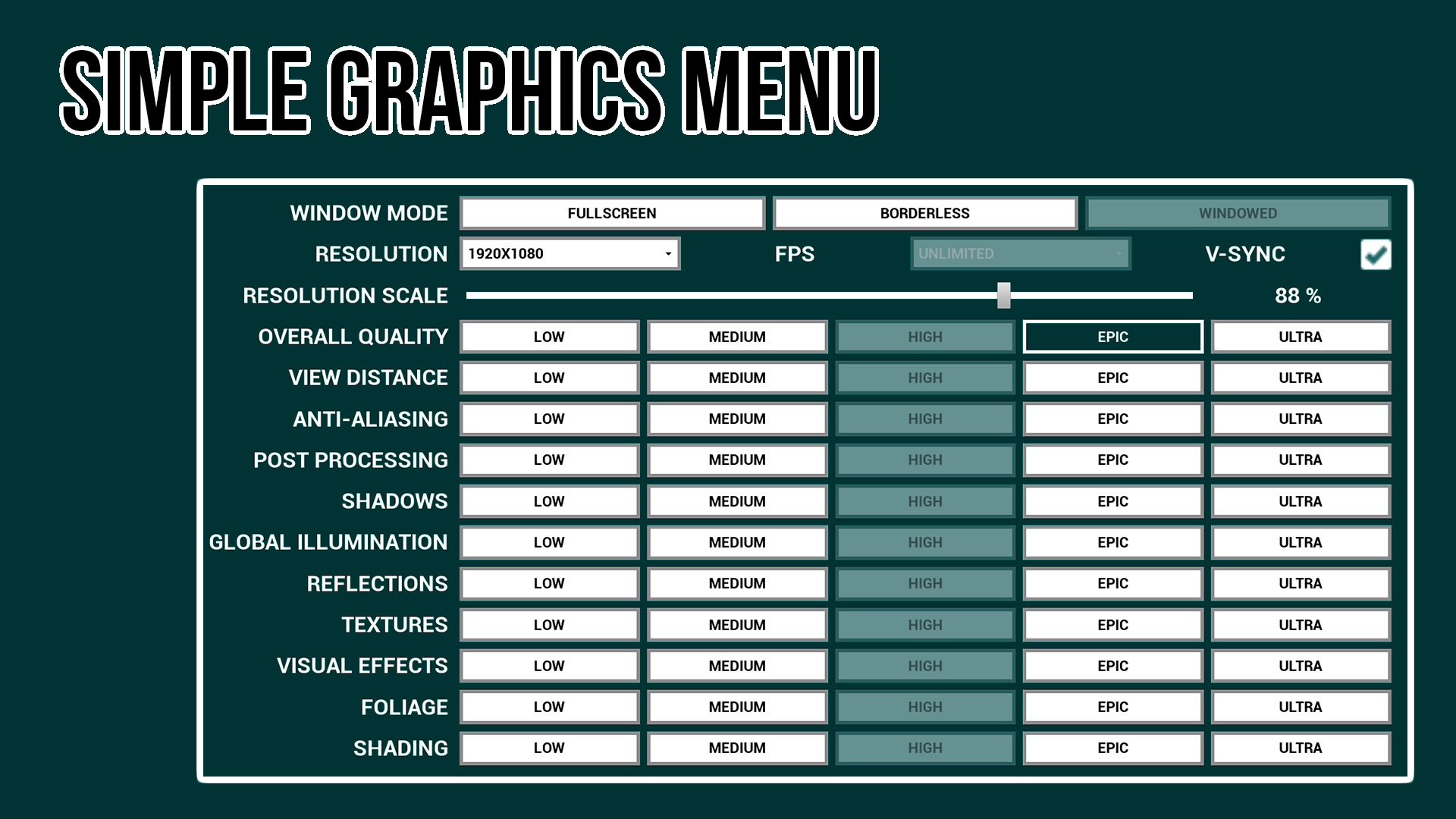 SIMPLE GRAPHICS MENU | Fab