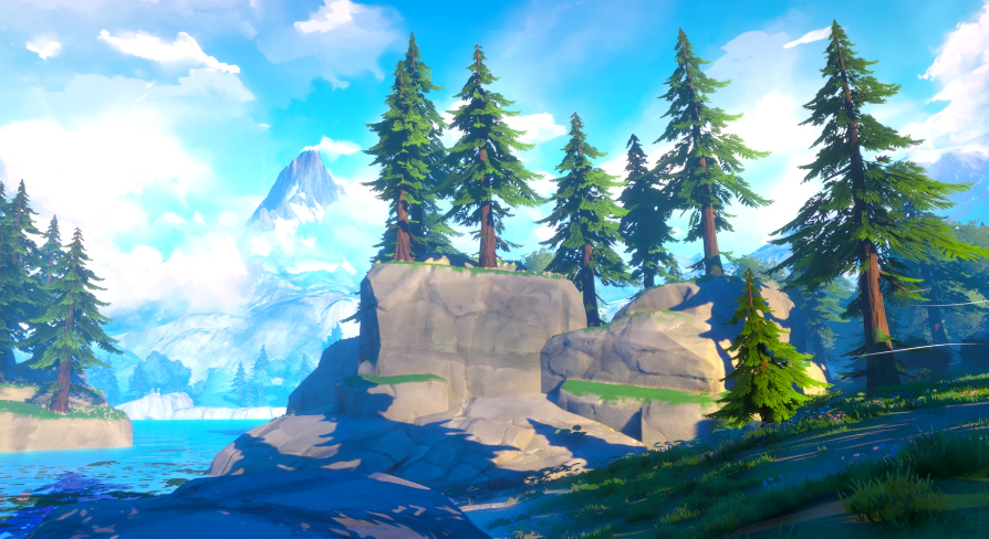 Stylized Mountain Environment - Open World Stylized Environment | Fab