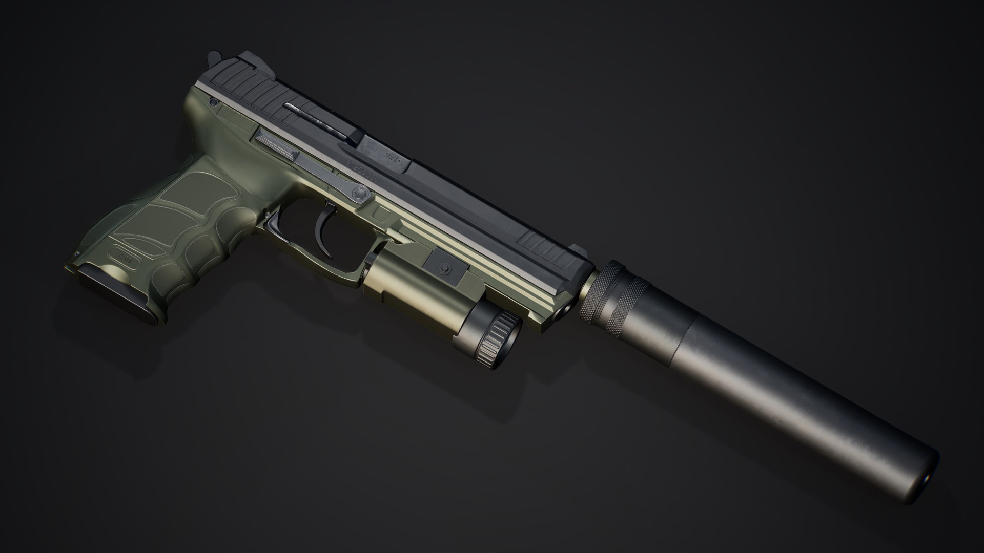 Customizable Pistol Including Animations | Fab