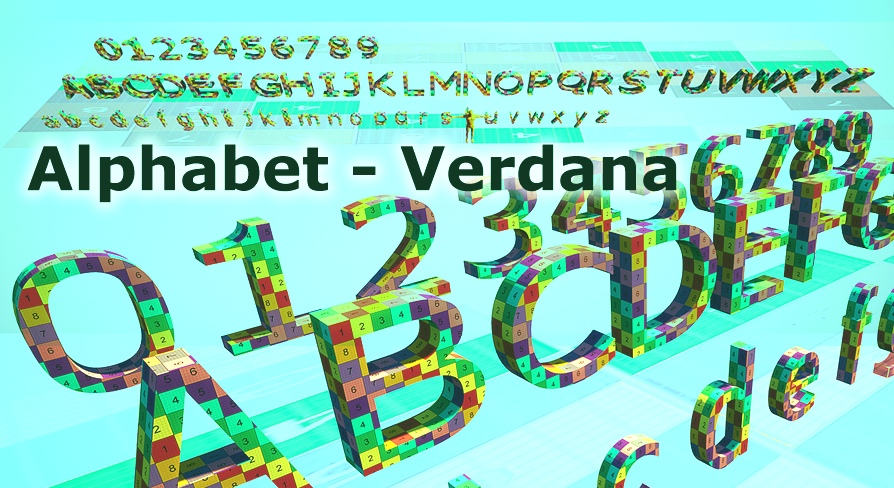 Alphabet - Verdana | Fab